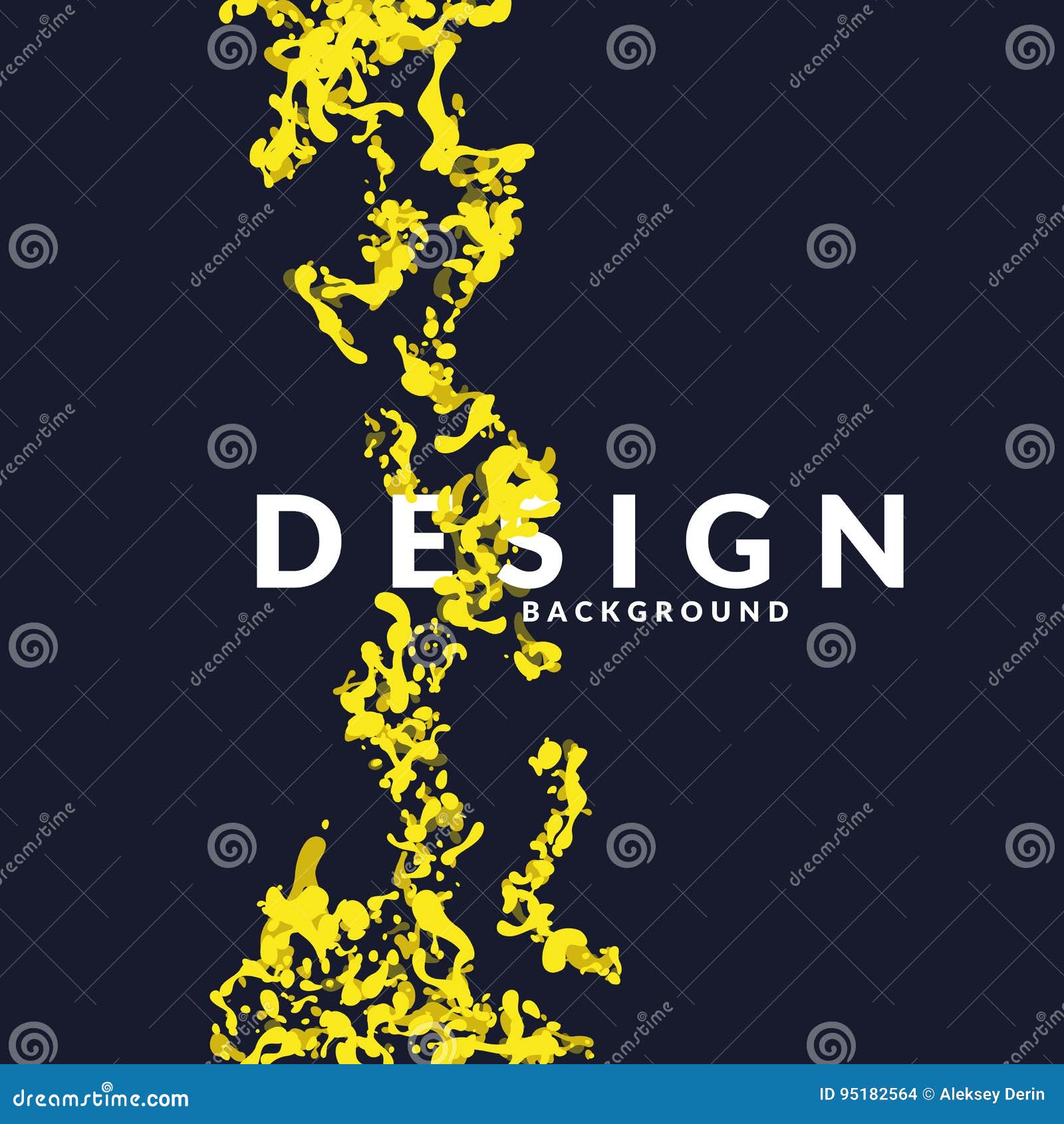 Abstract Bright Background with Yellow Splashes and Word Design. Vector ...