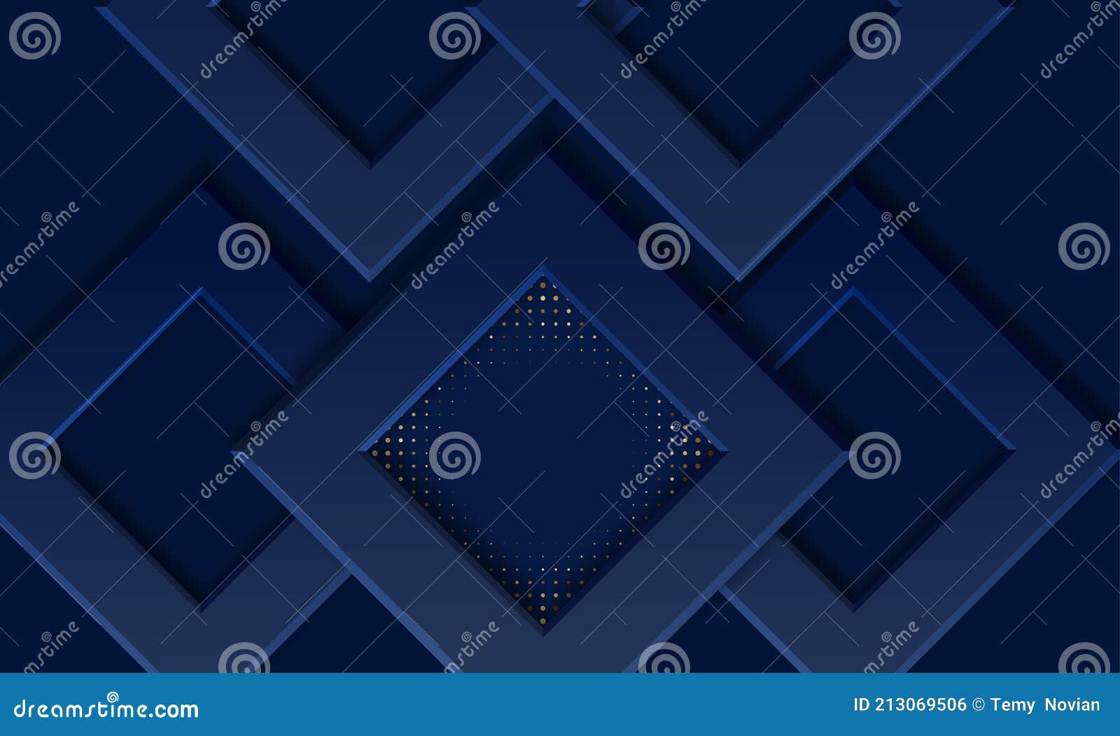 Abstract Bright Blue Color Strip Pattern Luxury Dark Blue with Gold ...