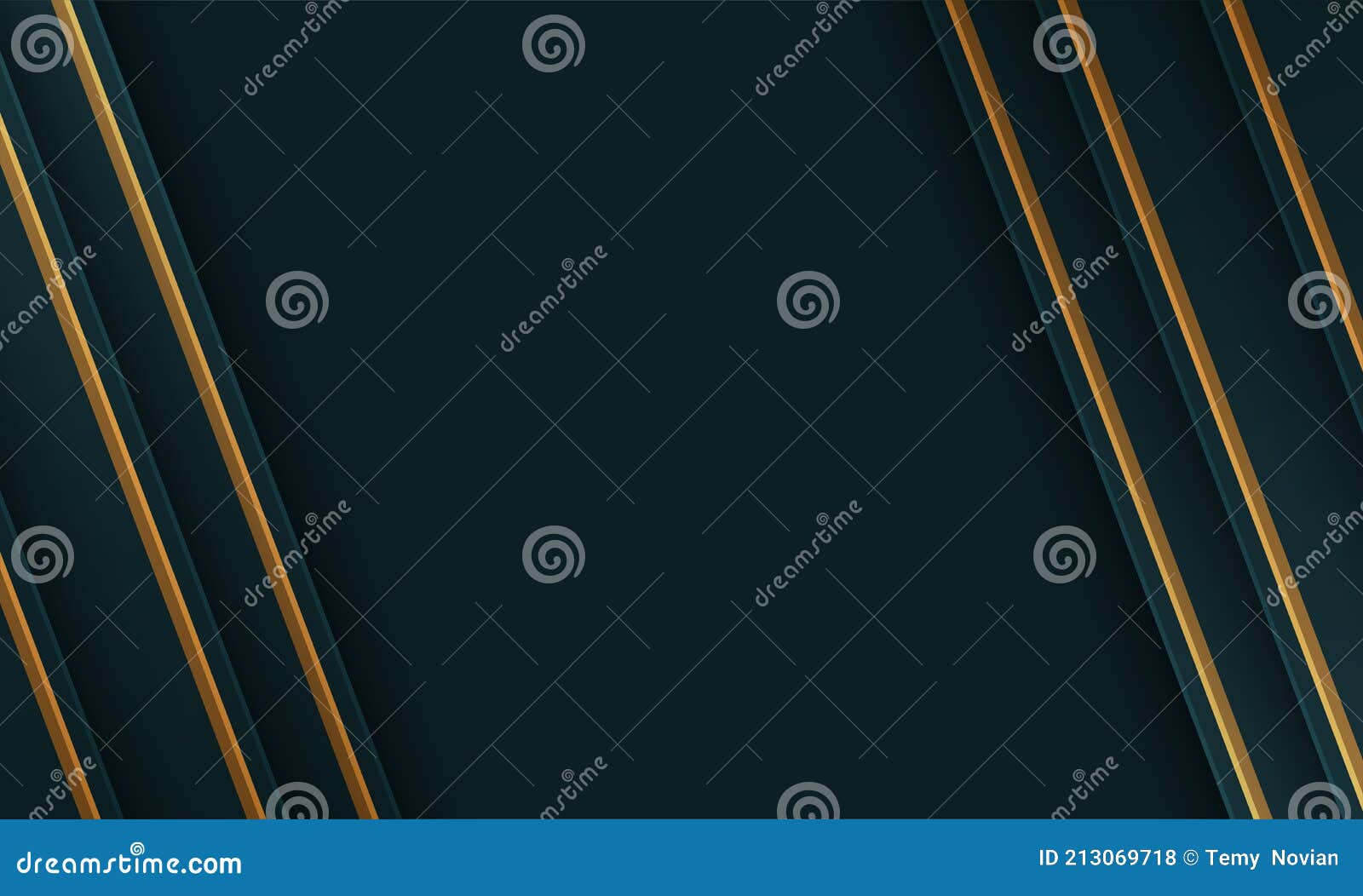 Abstract Bright Blue Color Strip Pattern Luxury Dark Blue with Gold ...