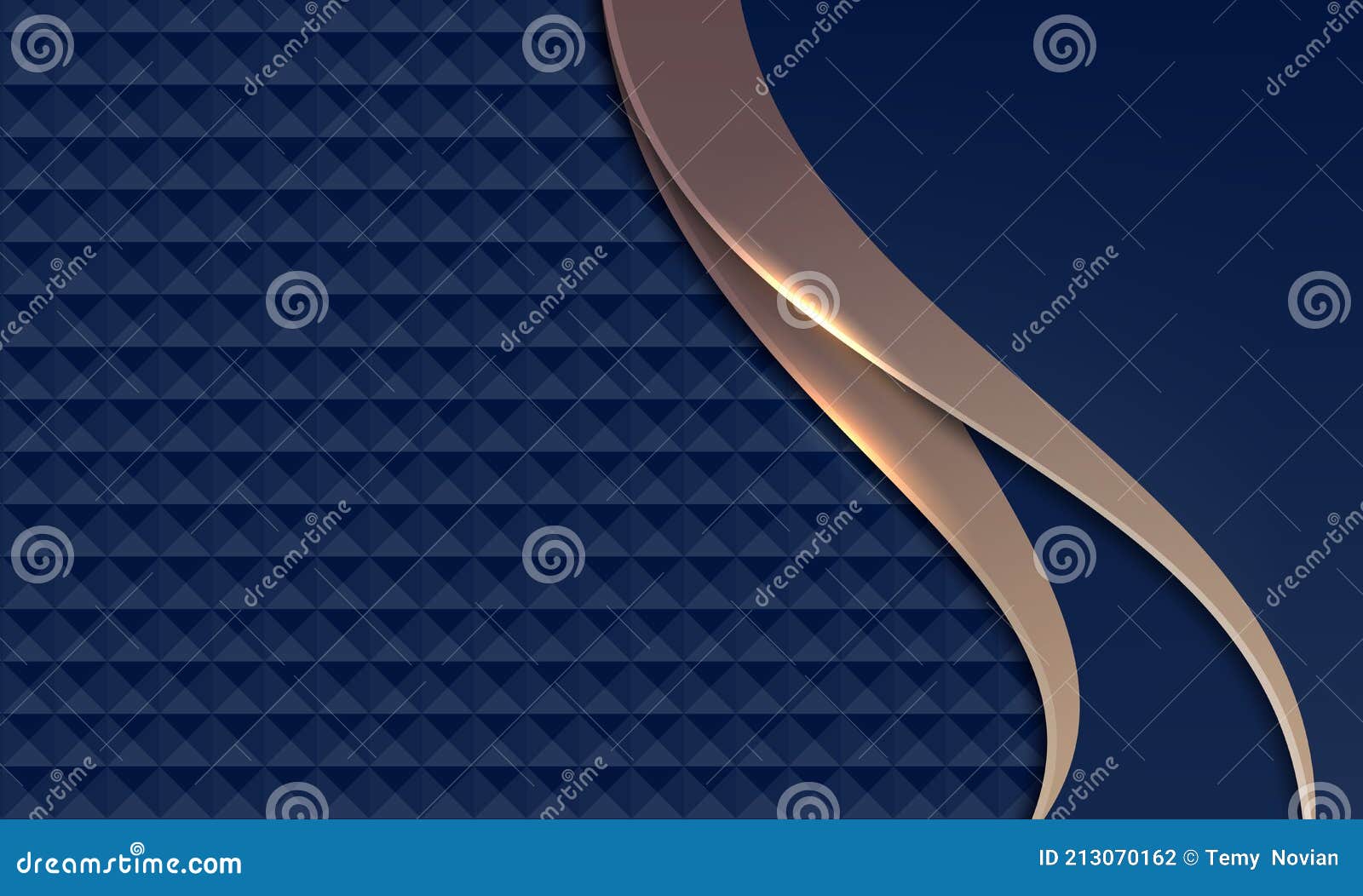 Abstract Bright Blue Color Strip Pattern Luxury Dark Blue with Gold ...