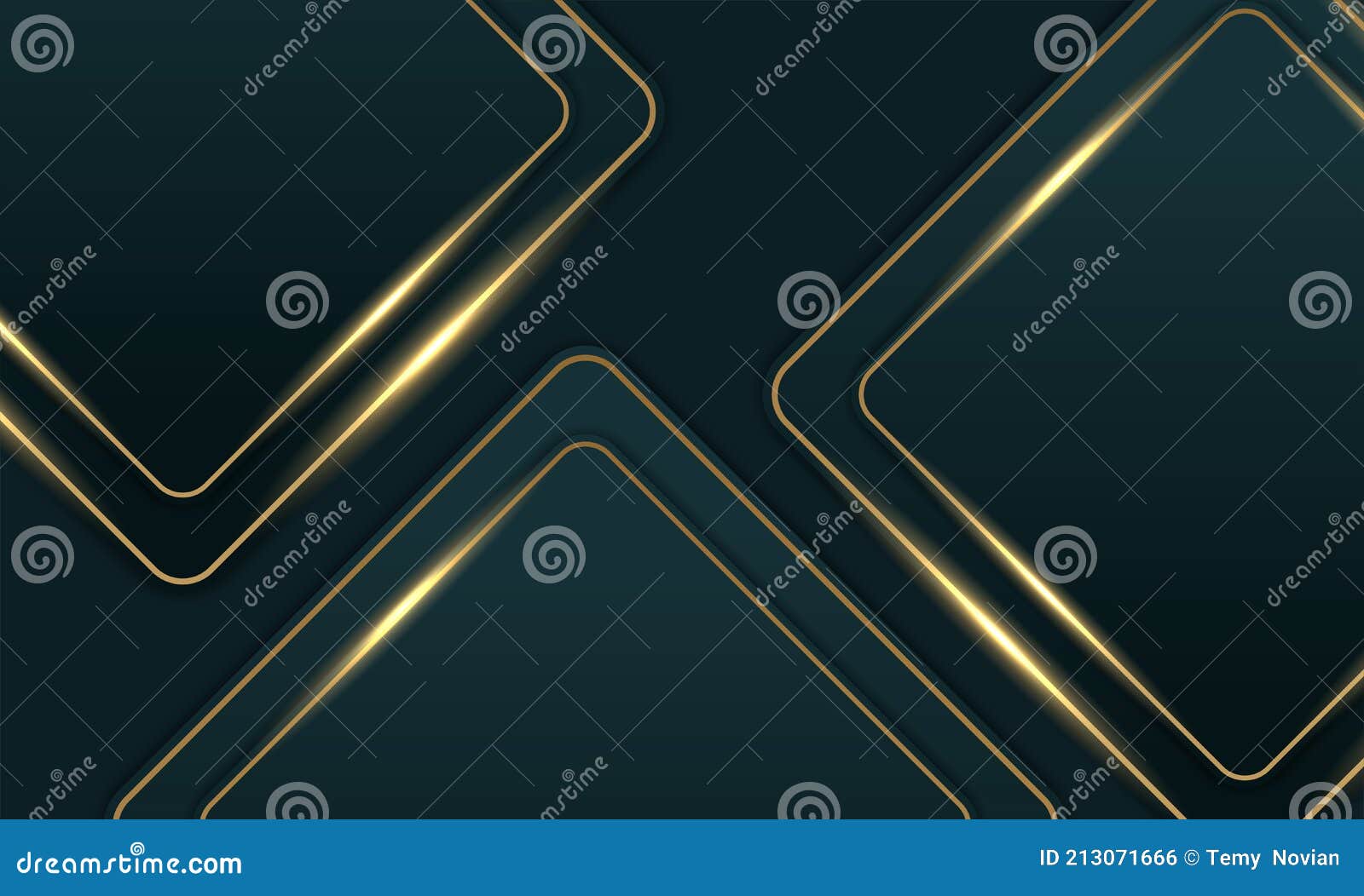 Abstract Bright Blue Color Strip Pattern Luxury Dark Blue with Gold ...