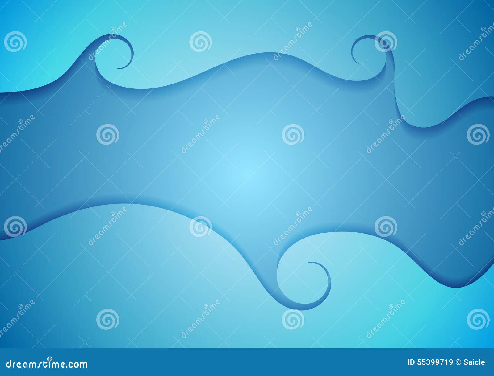 Abstract Bright Blue Corporate Wavy Swirl Stock Vector - Illustration ...