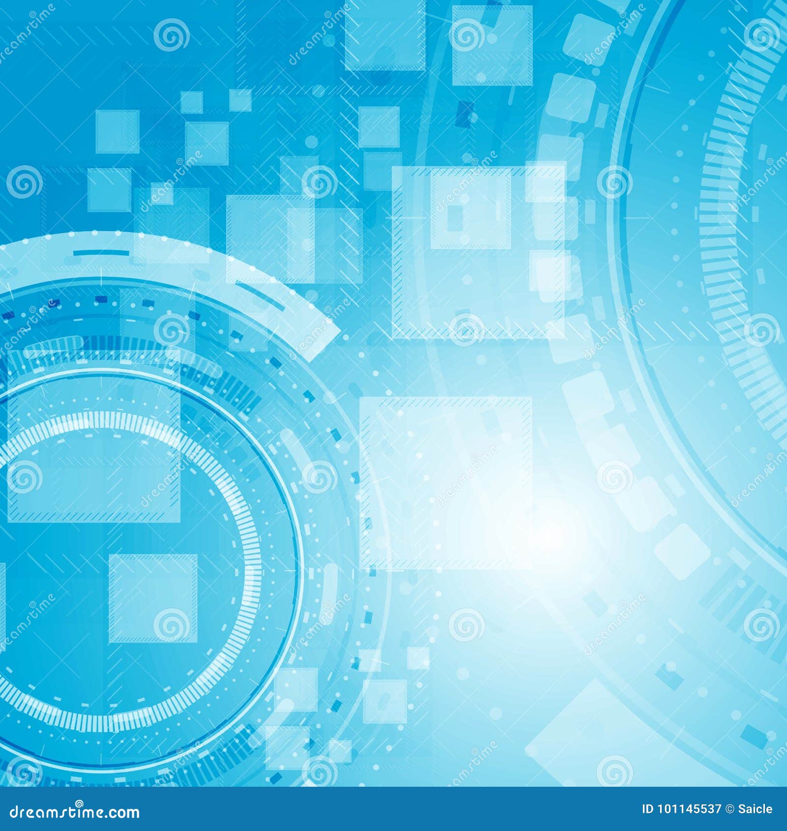 Abstract Bright Blue Hi-tech Vector Background Stock Vector ...