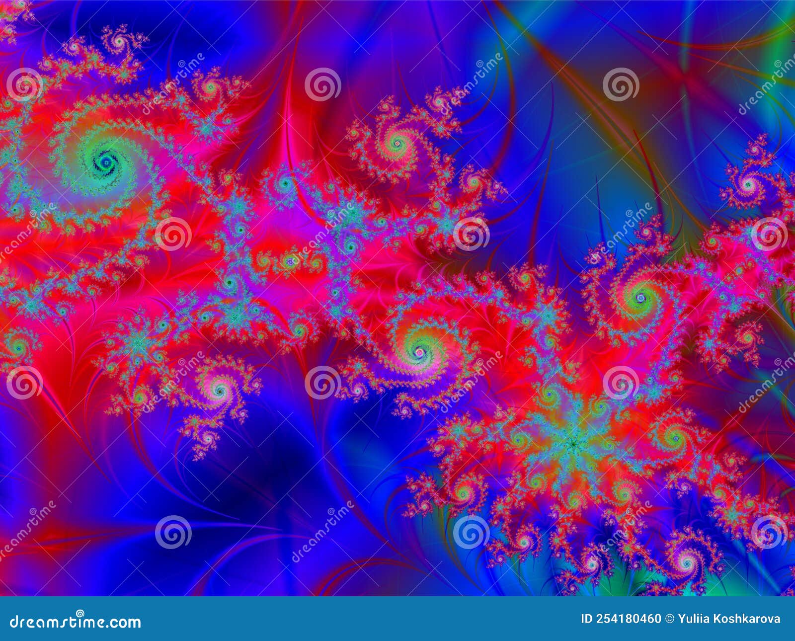 Abstract Bright Blue-red Linear Pattern, Color Graphics, Background ...