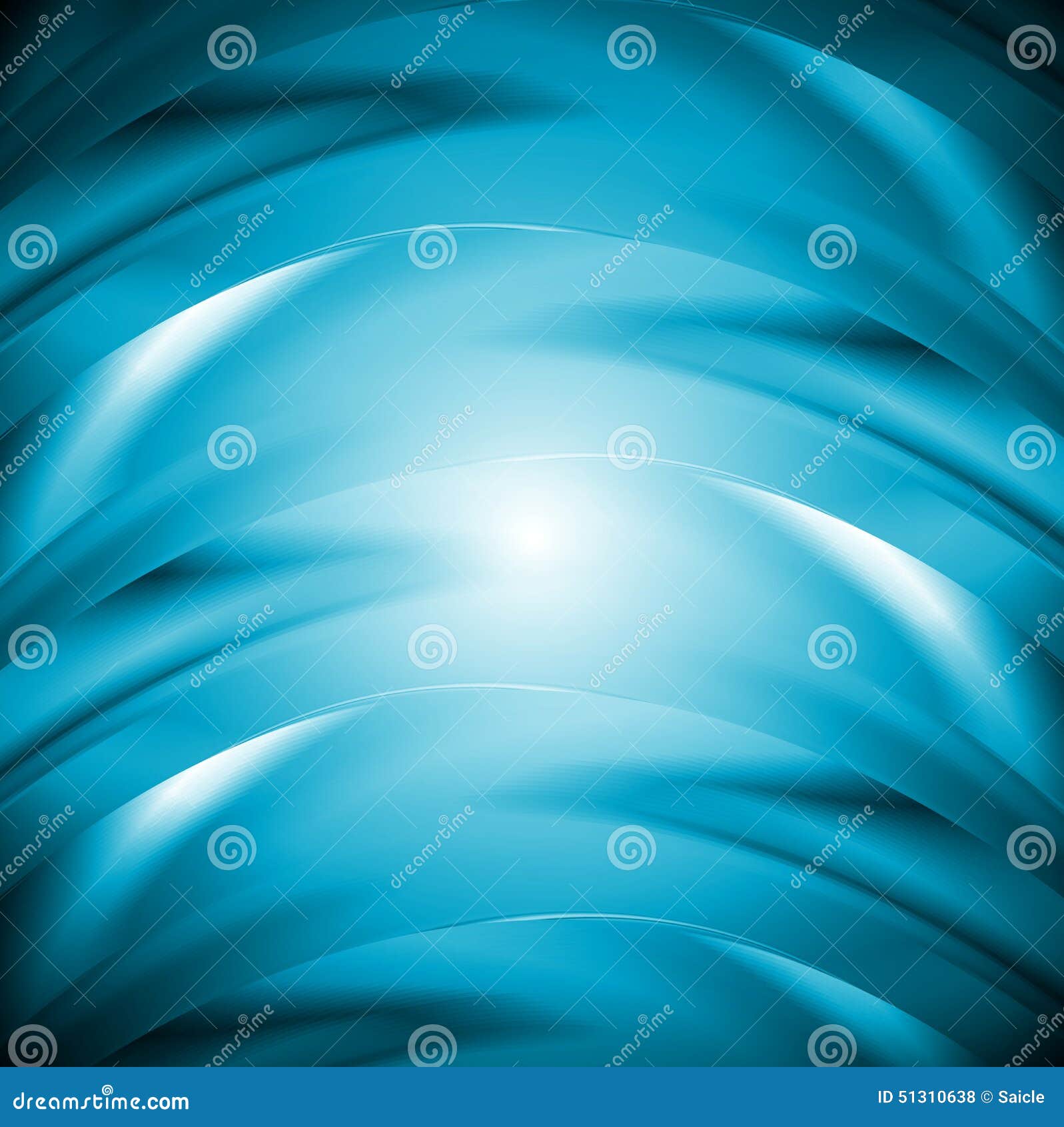 Abstract Bright Blue Waves Background Stock Vector - Illustration of ...