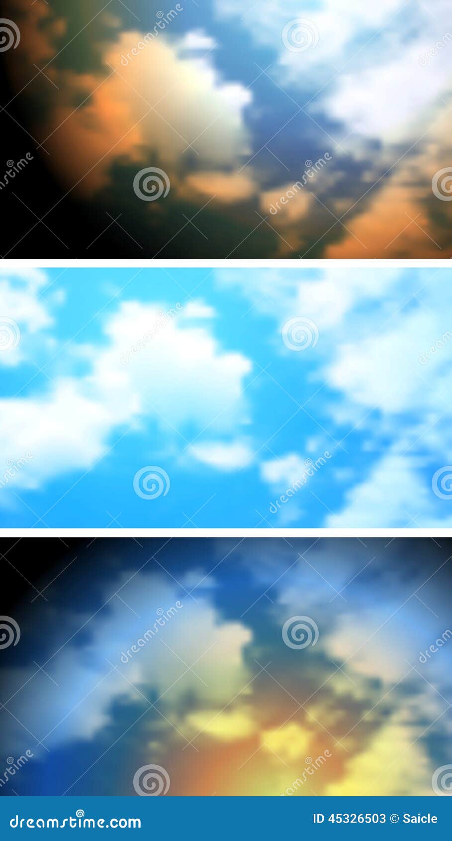 Abstract Bright Clouds Sky Banners Stock Vector - Illustration of ...