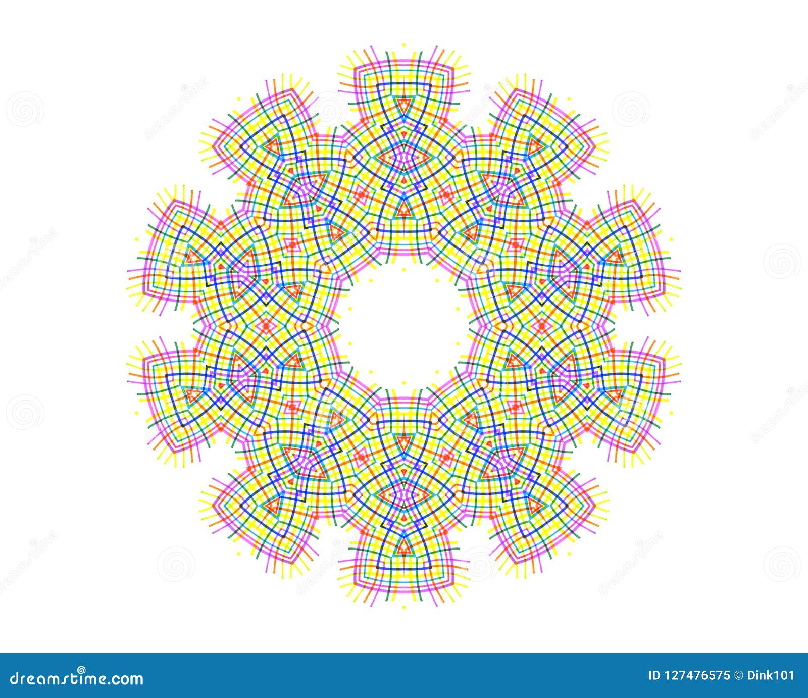 Abstract Bright Color Concentric Shape Stock Illustration ...