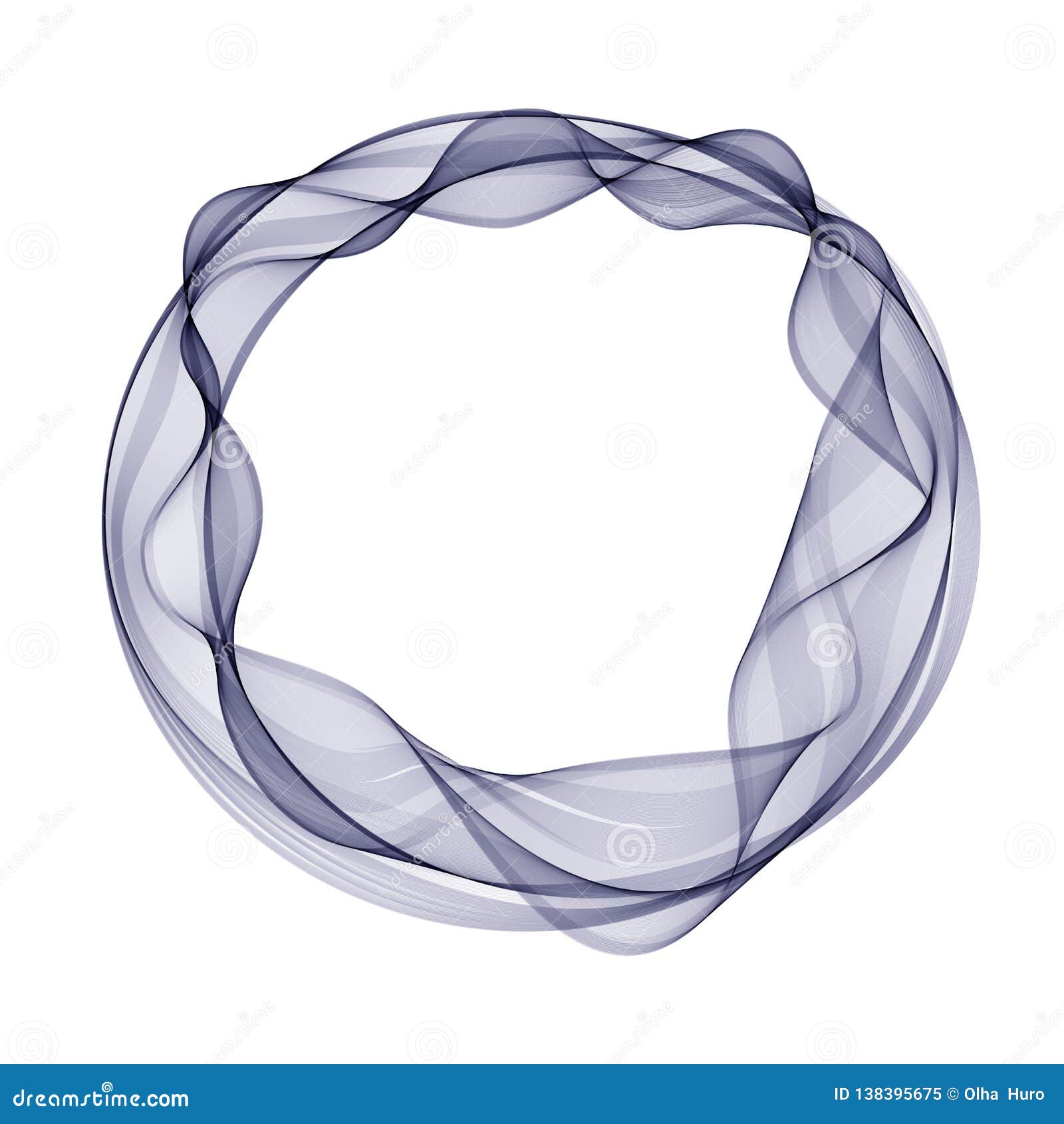 Abstract Bright Color Wave in the Shape of Circle. Stock Vector ...