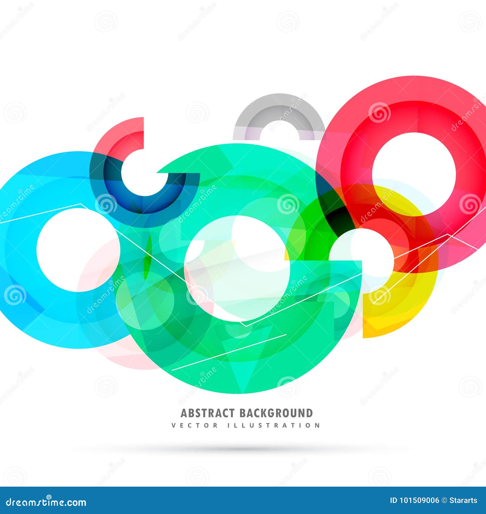 Abstract Bright Colorful Circles Background Stock Vector - Illustration ...