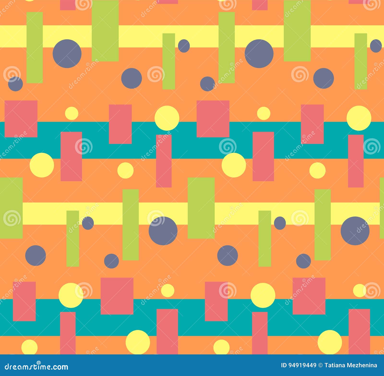 Abstract Bright Colorful Geometric Pattern Stock Illustration ...