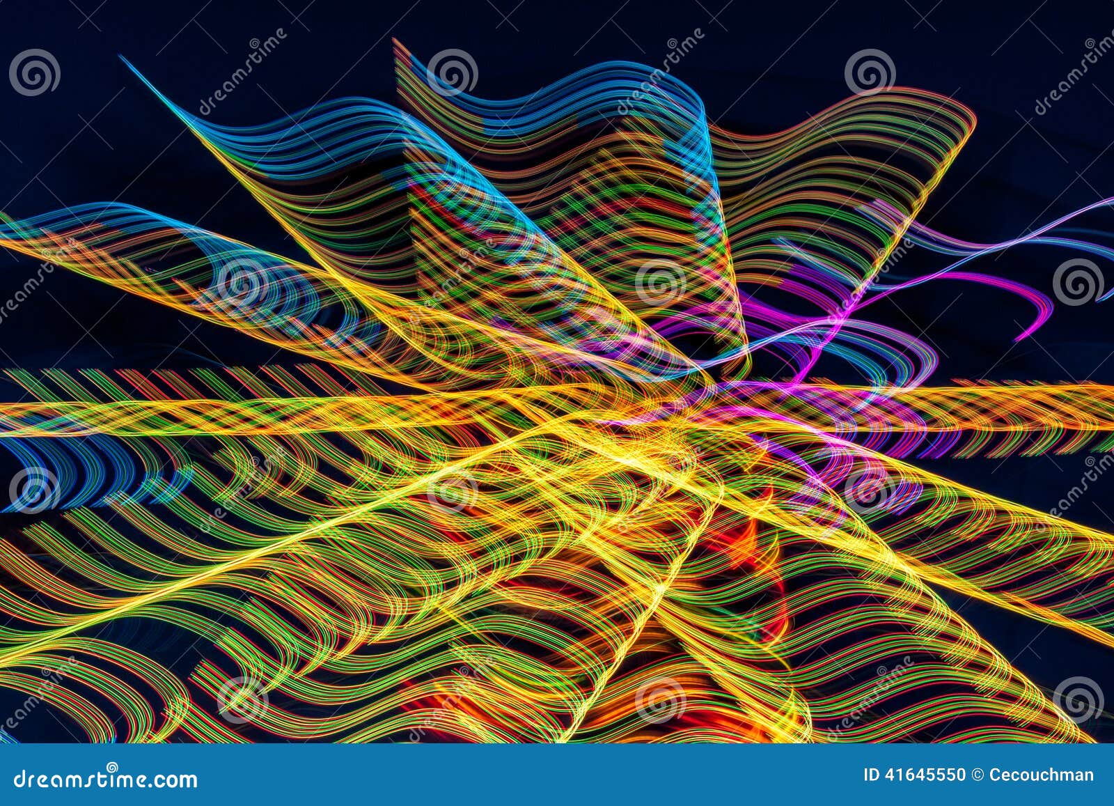 Abstract of Bright, Colorful Light Streaks Stock Photo - Image of ...