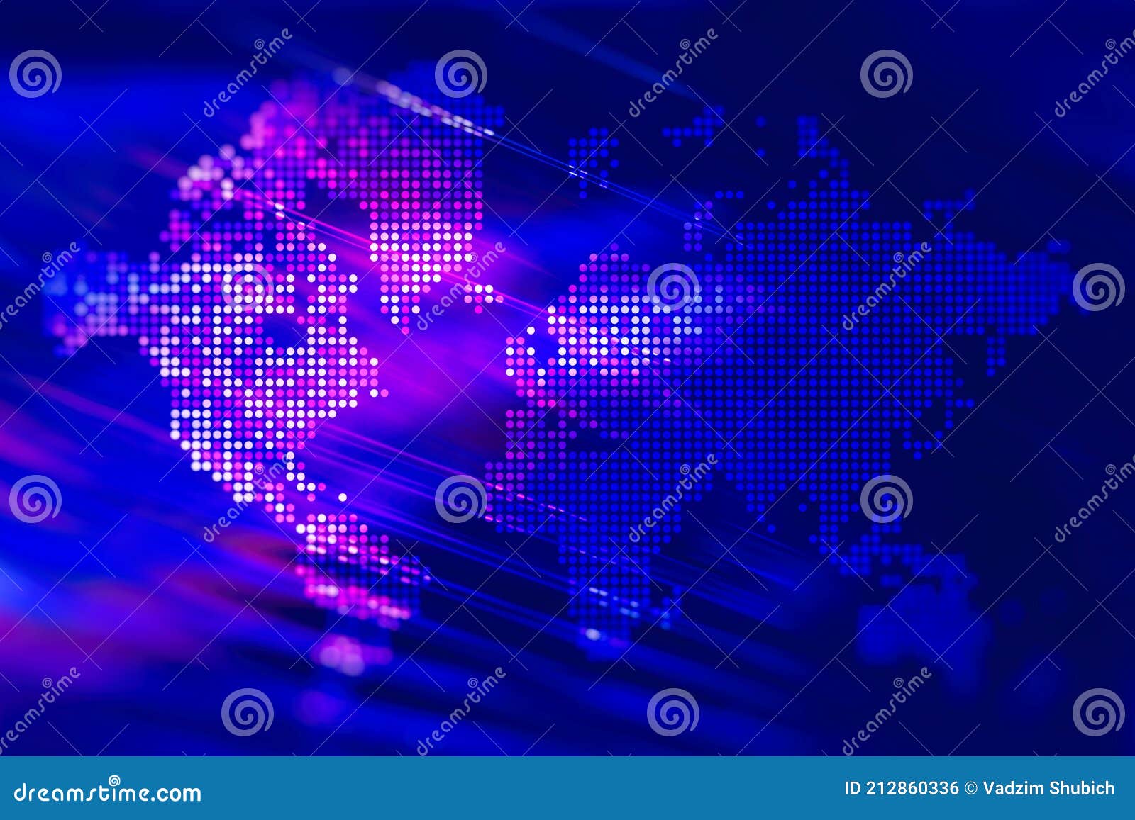 Abstract Bright Creative Background with Digital World Map Stock ...