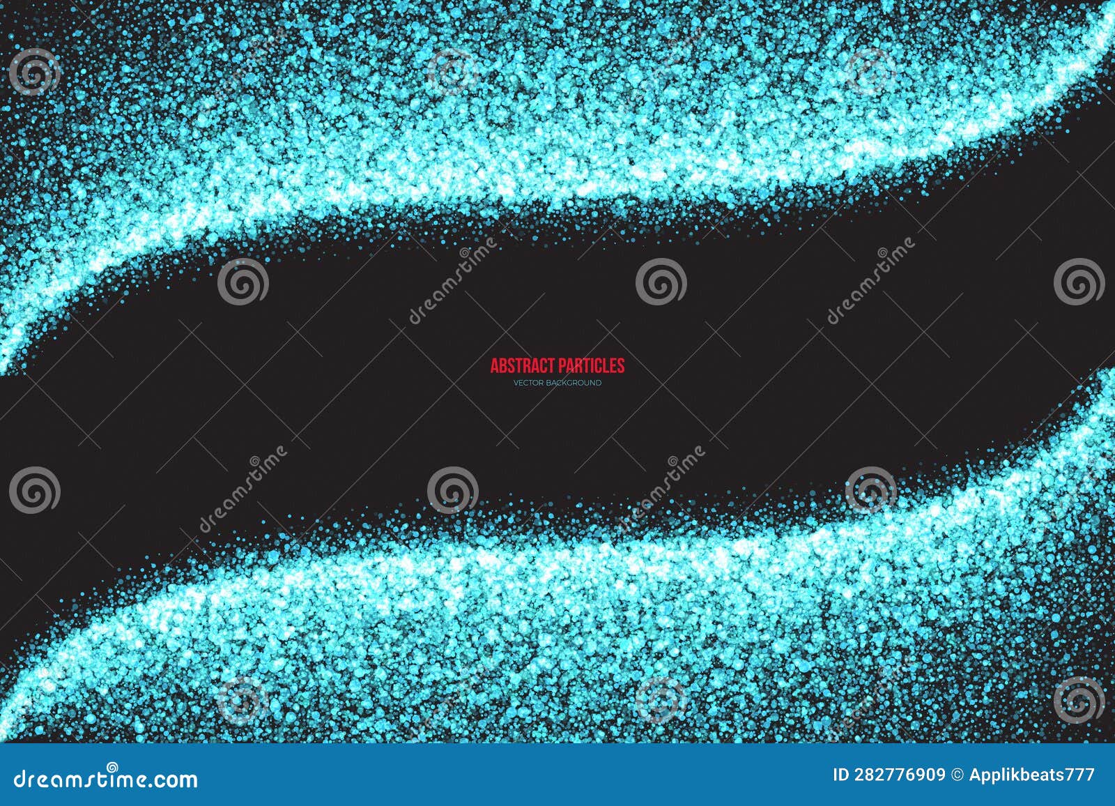 Abstract Bright Cyan Shimmer Glowing Particles Border Abstract ...