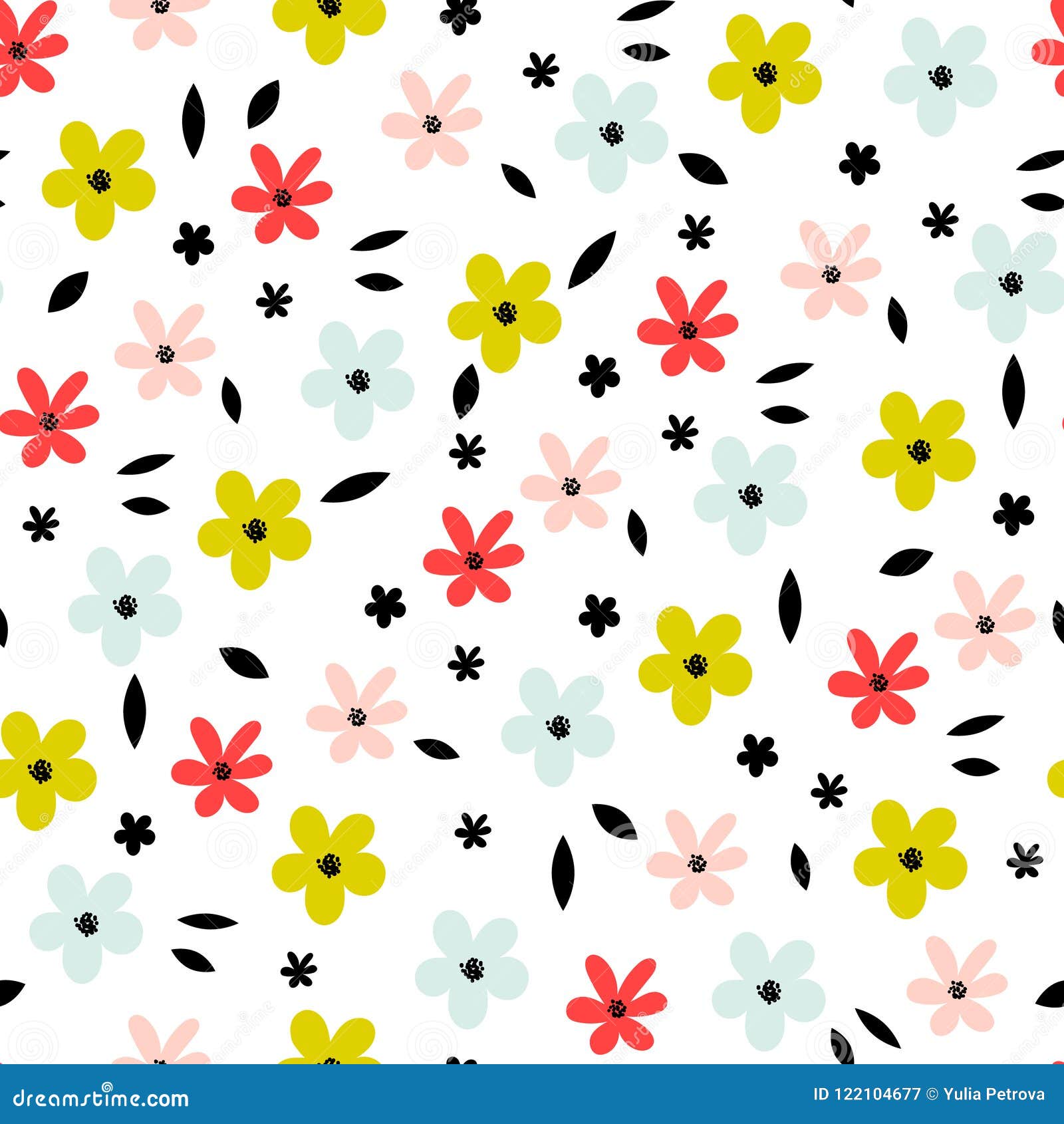 Abstract Bright Flower Pattern Stock Vector - Illustration of leaf ...