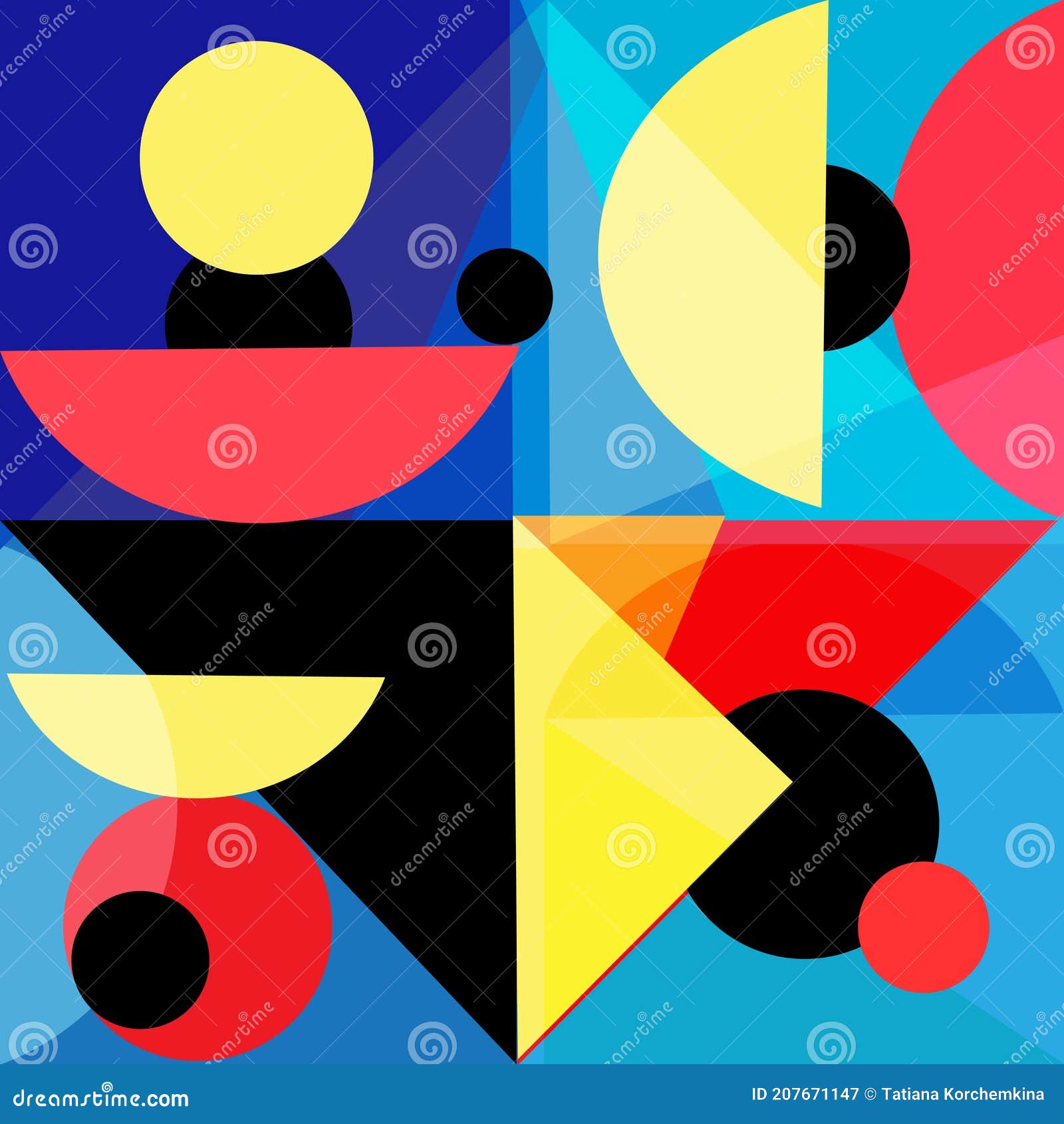 Abstract Bright Geometric Background of Various Interesting Objects ...