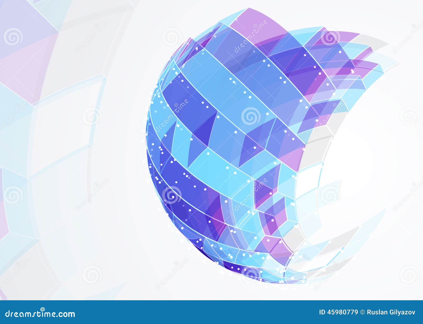Abstract Bright Geometrical Sphere Stock Vector - Illustration of ...