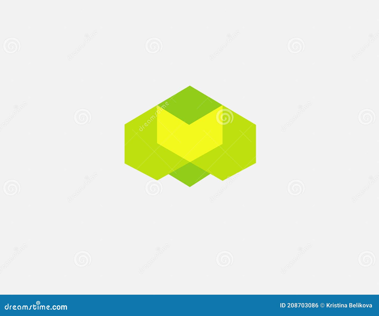 Bright Green Logo Icon Geometric Pattern for Your Company Stock Vector ...