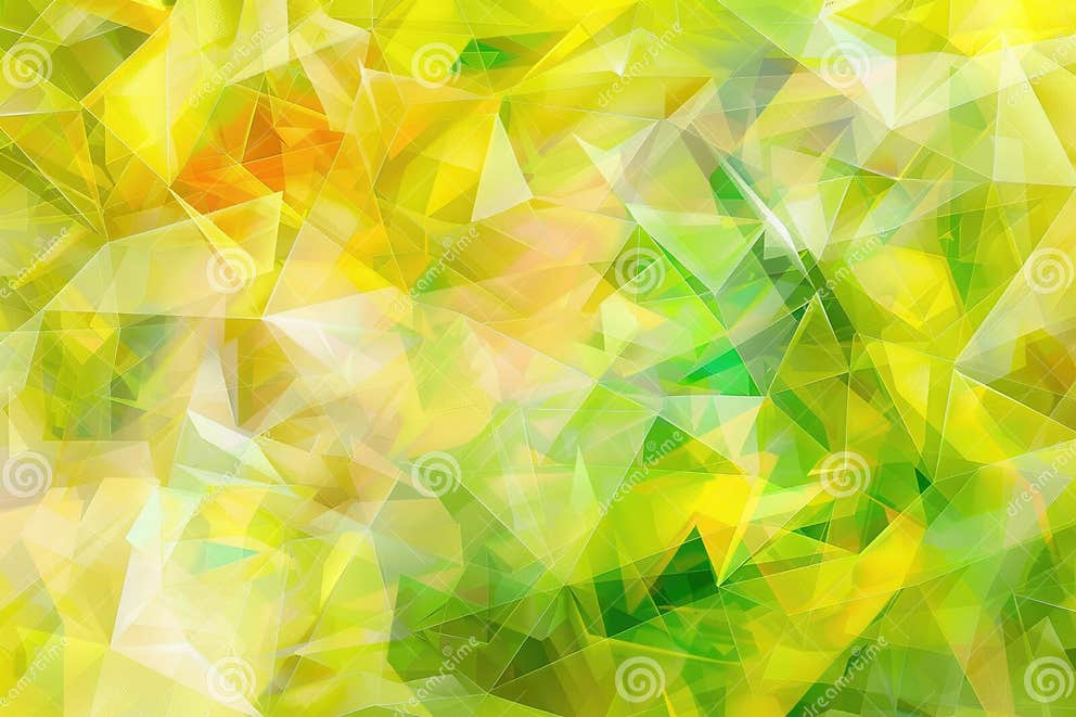 Abstract Bright Green Shape Repetitive Pattern Polygon in the ...