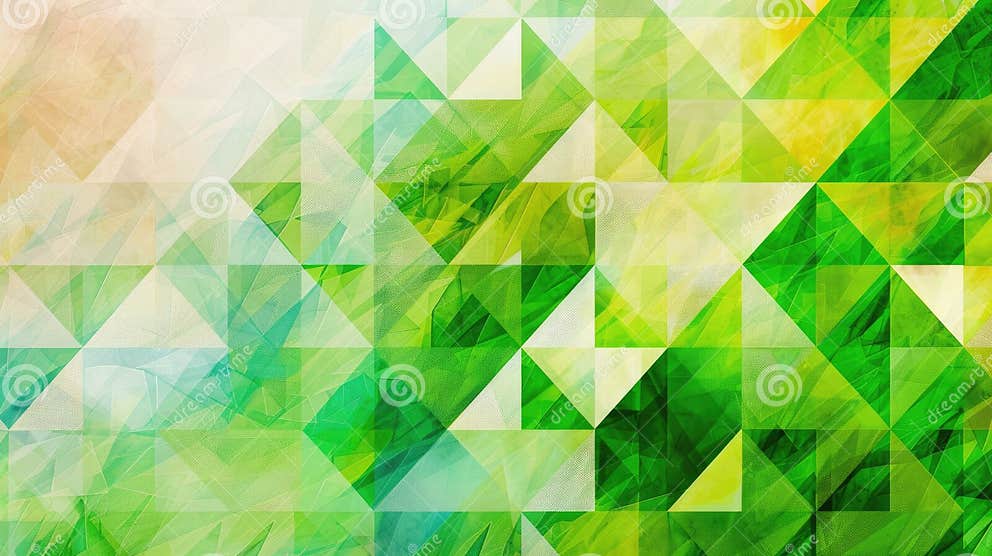 Abstract Bright Green Shape Repetitive Pattern Polygon in the ...