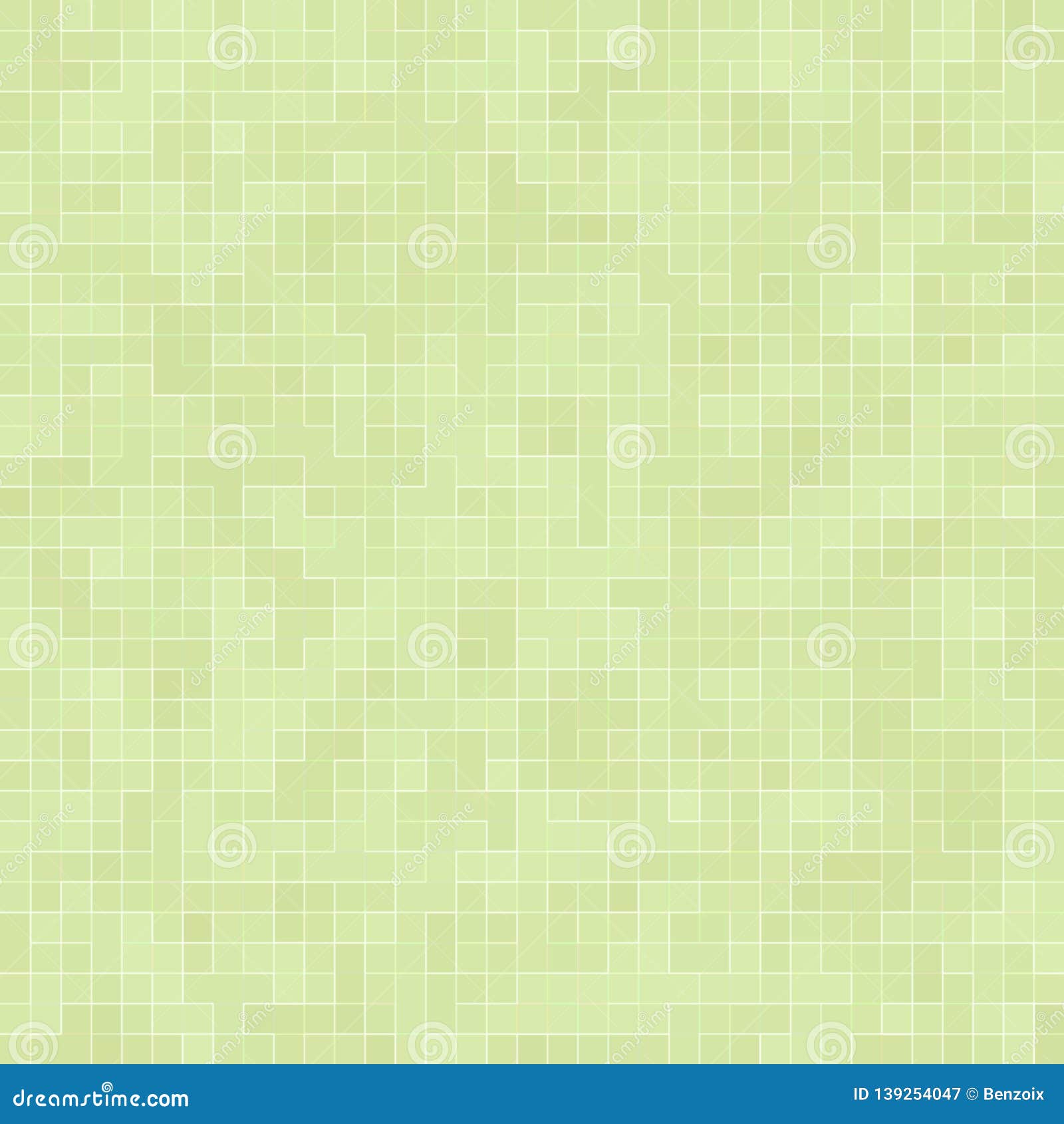 Abstract Bright Green Square Pixel Tile Mosaic Wall Background and ...
