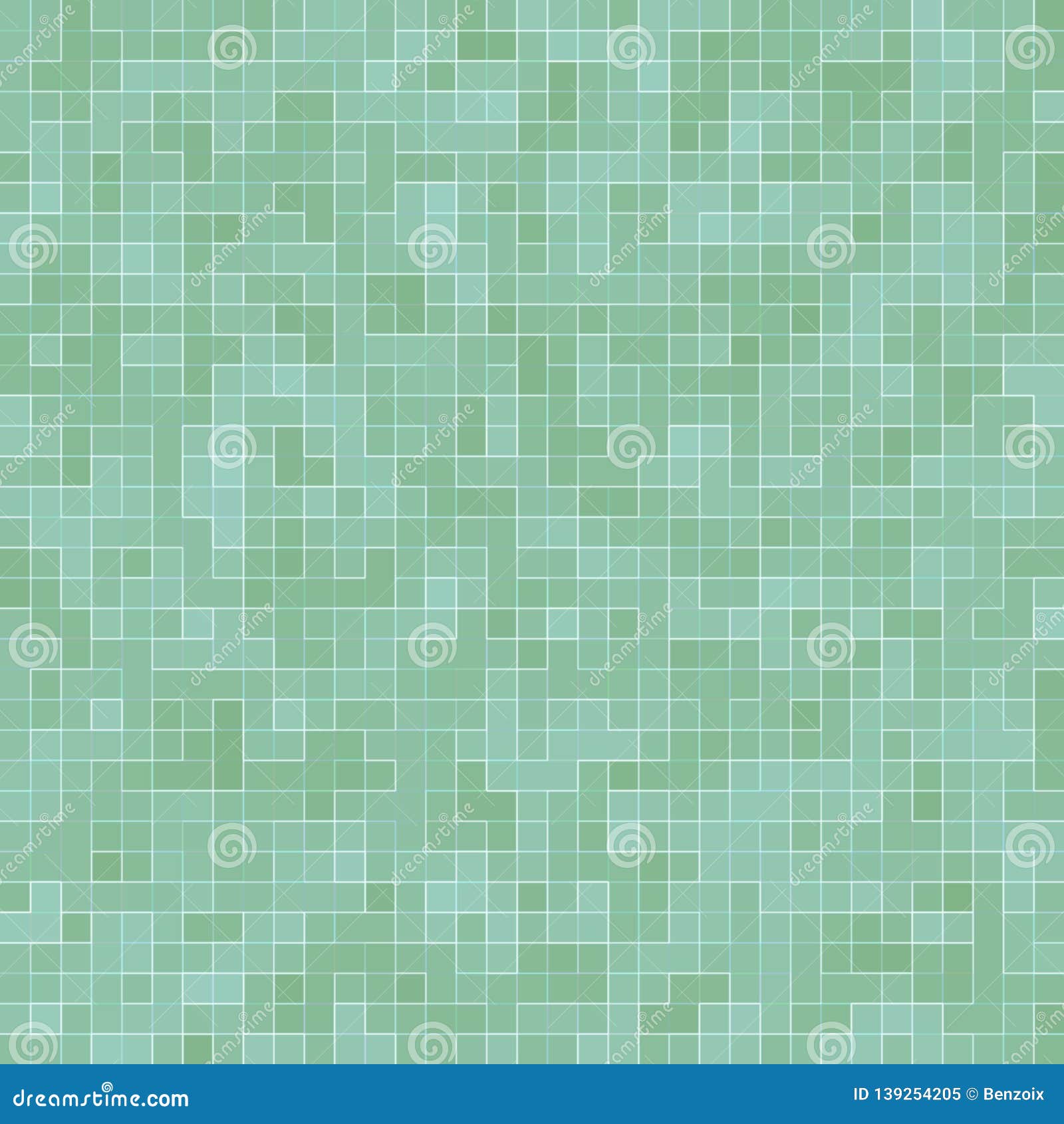 Abstract Bright Green Square Pixel Tile Mosaic Wall Background and ...