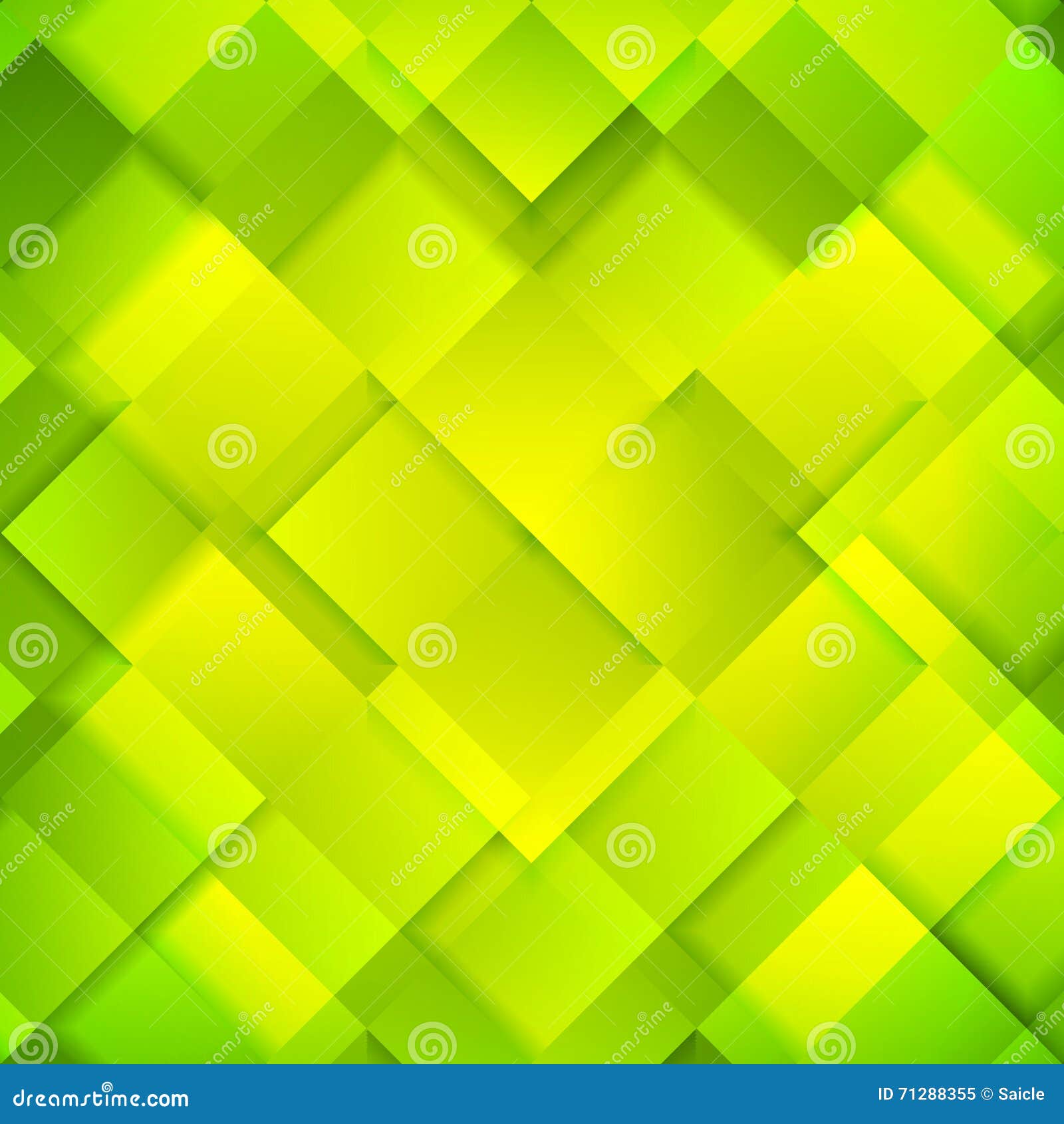 Abstract Bright Green Squares Background Stock Vector Illustration Of