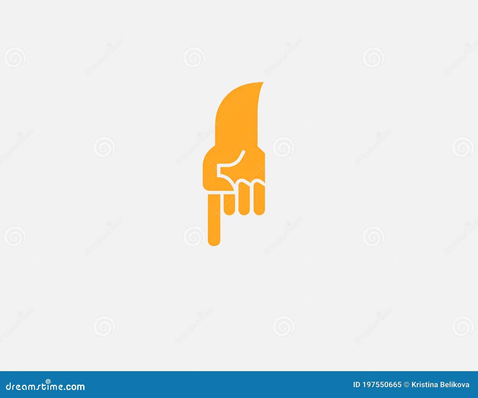 Abstract Bright Logo Icon Human Hand Pointer Stock Vector ...