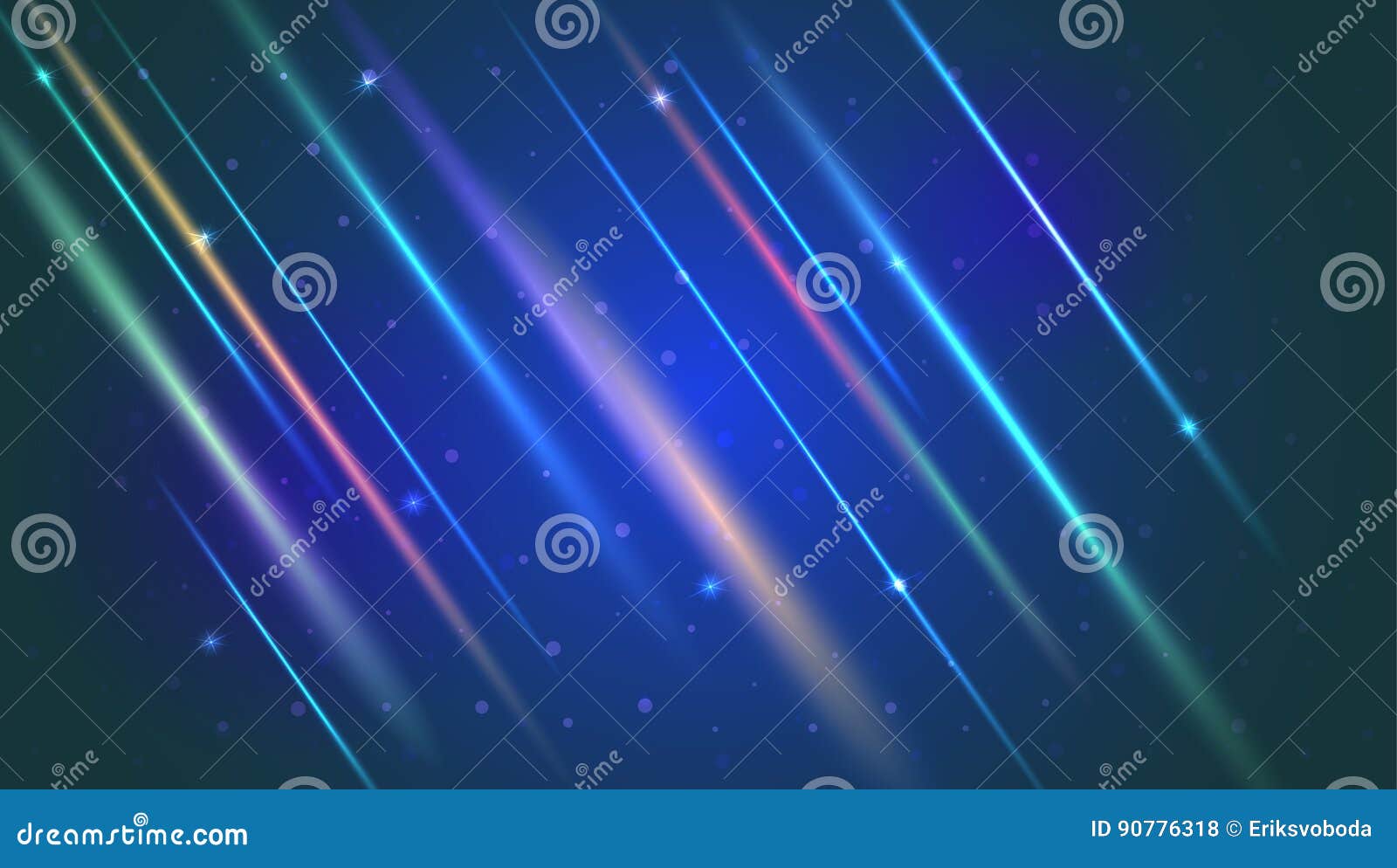Abstract Bright Motion Background with Blurred Light Rays and Lens ...