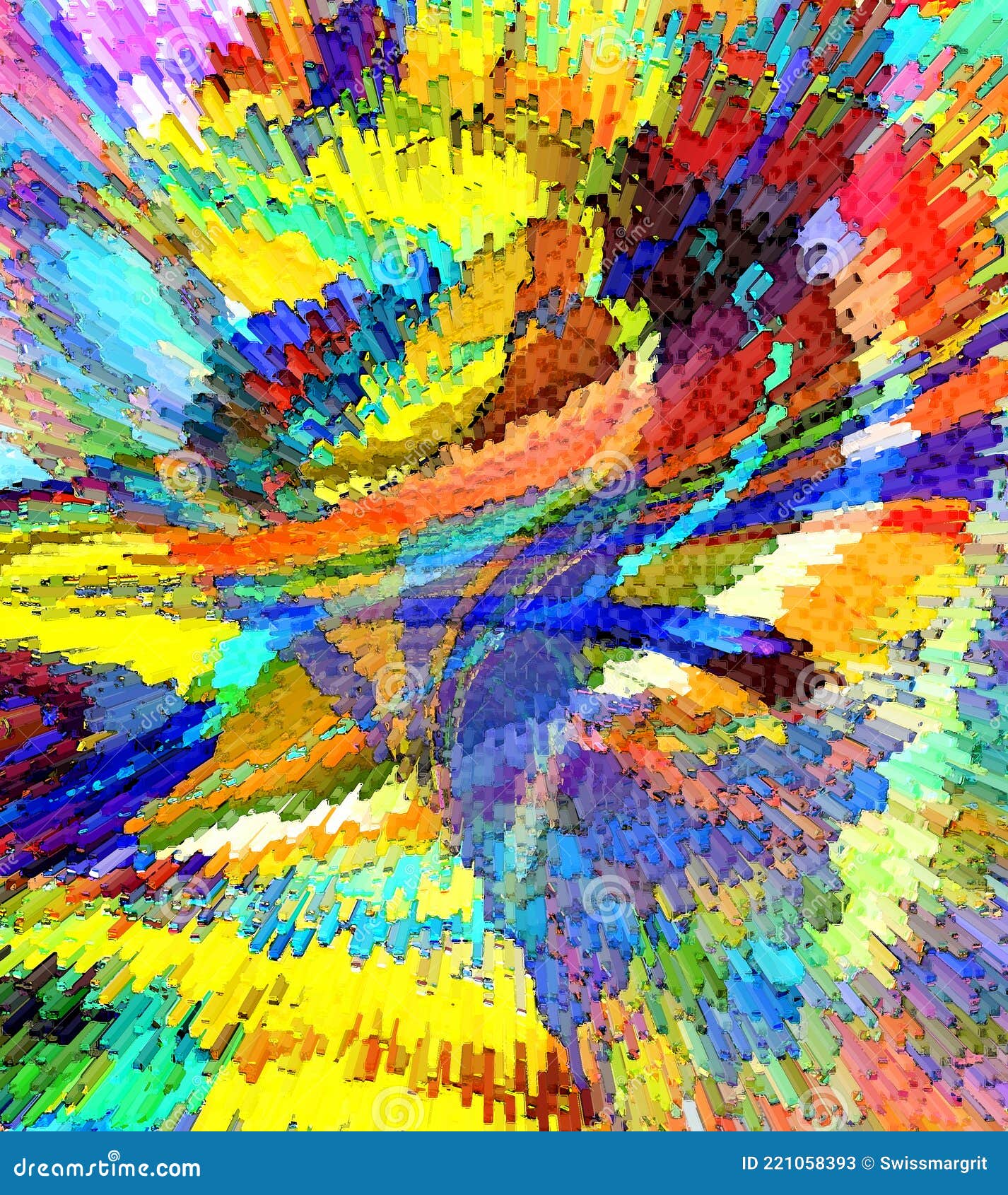 Abstract Multi-colored Water Painting Stock Illustration - Illustration ...