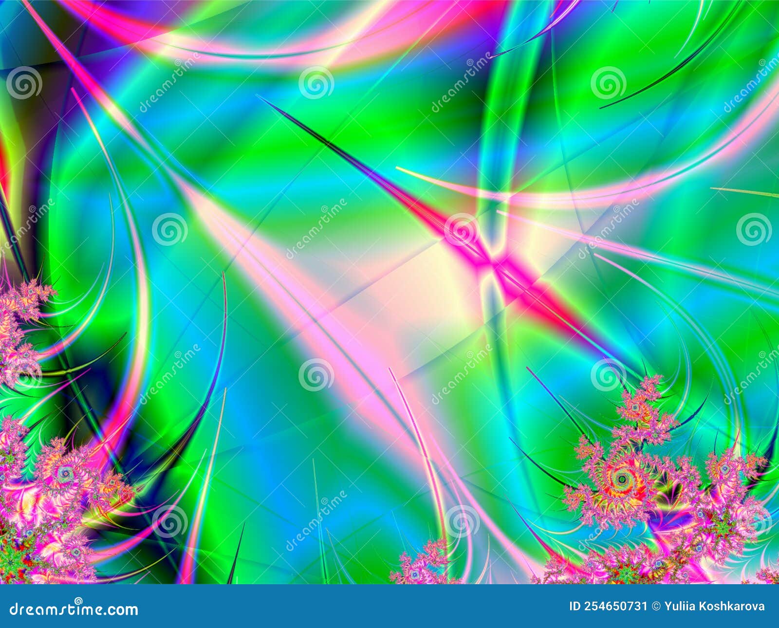 Abstract Bright Multicolor Linear Pattern, Color Graphics, Background ...