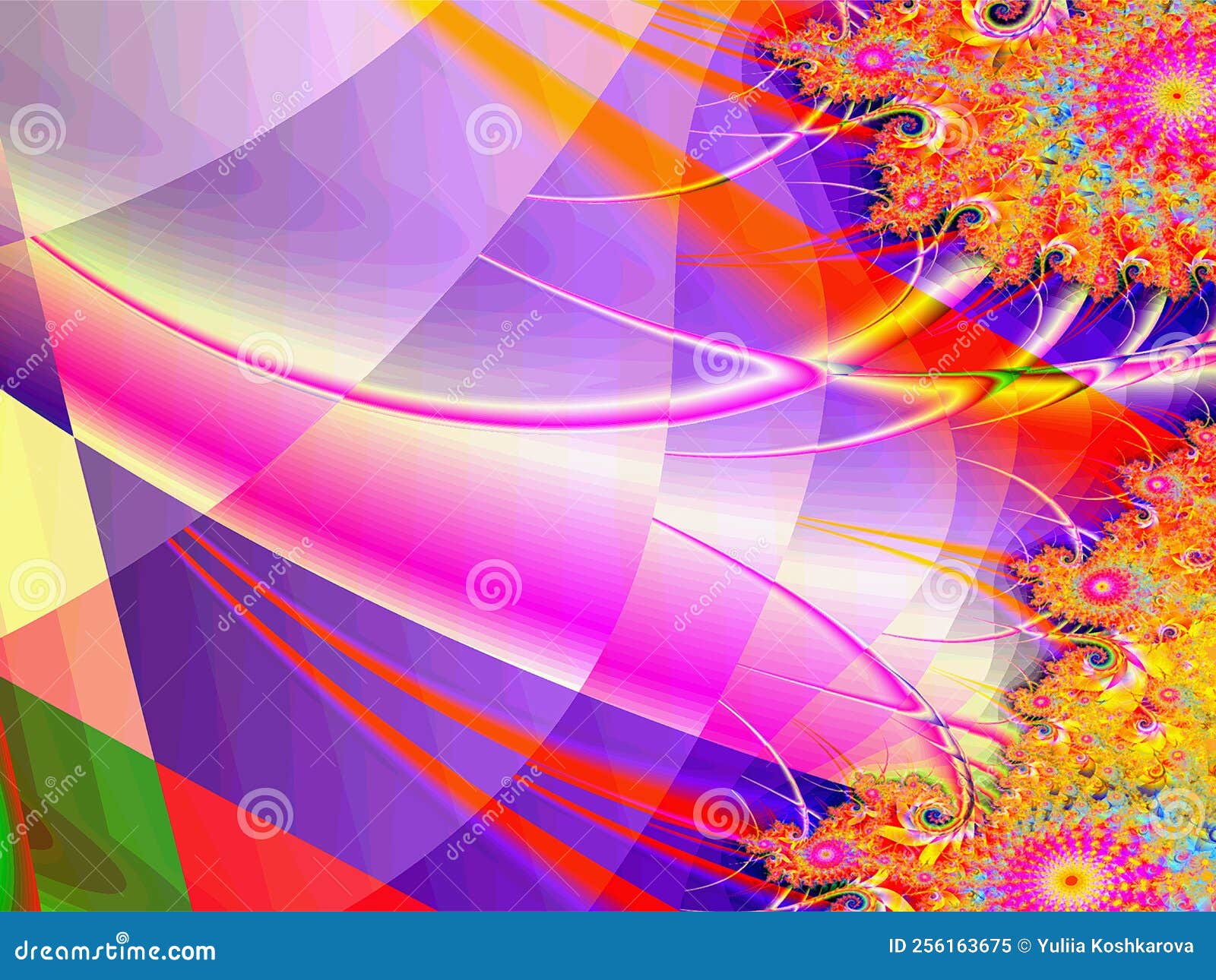 Abstract Bright Multicolor Linear Pattern, Color Graphics, Background ...