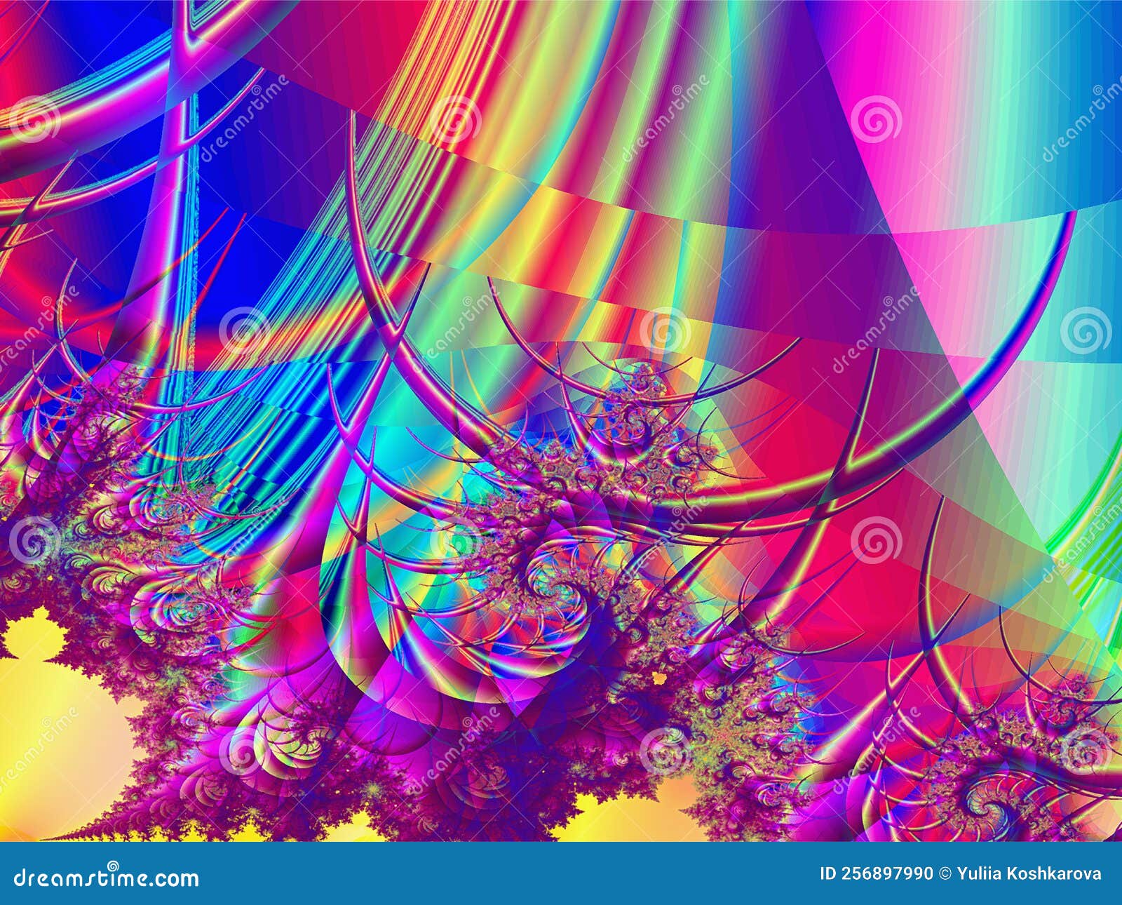 Abstract Bright Multicolor Linear Pattern, Color Graphics, Background ...