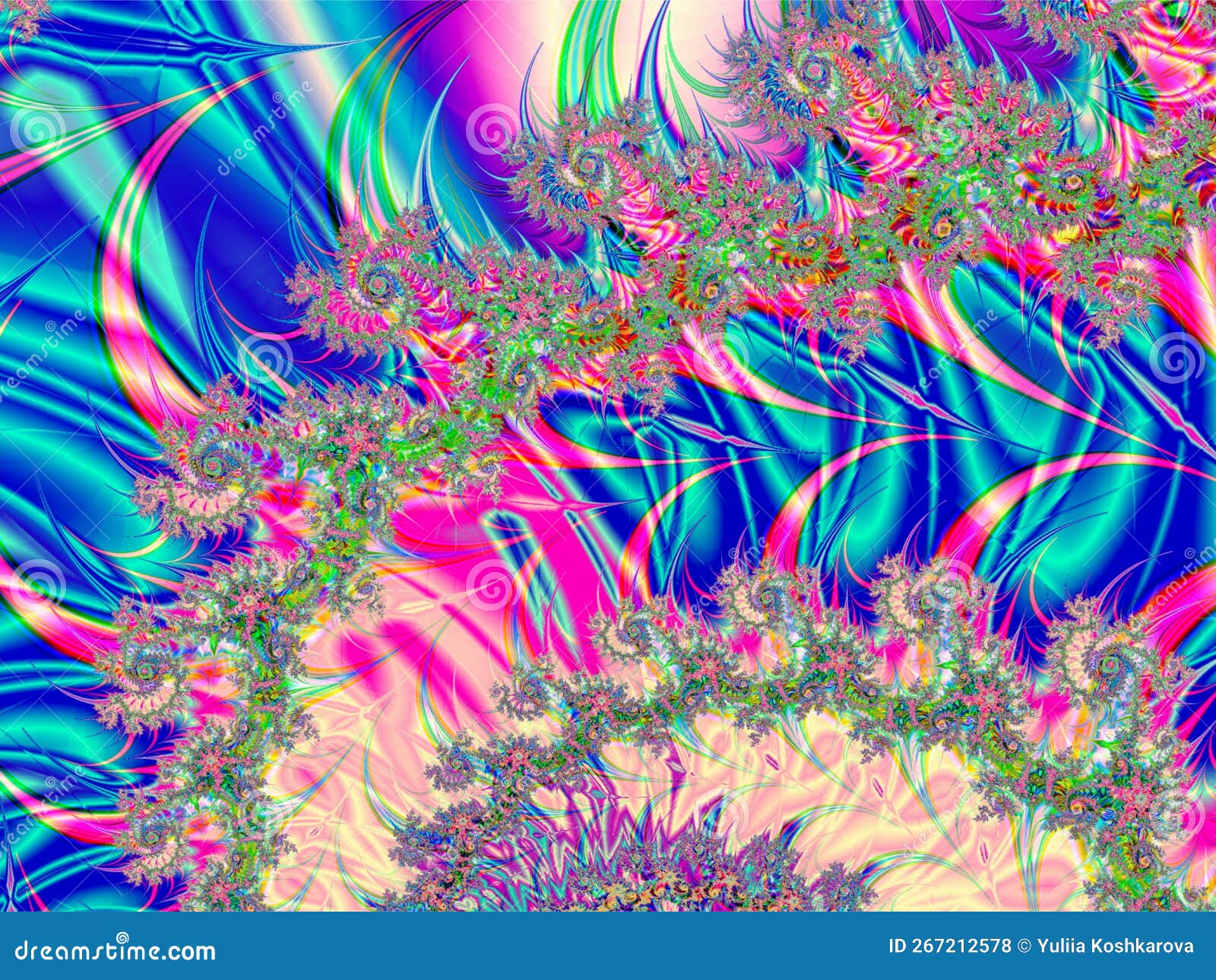 Abstract Bright Multicolor Linear Pattern, Color Graphics, Background ...