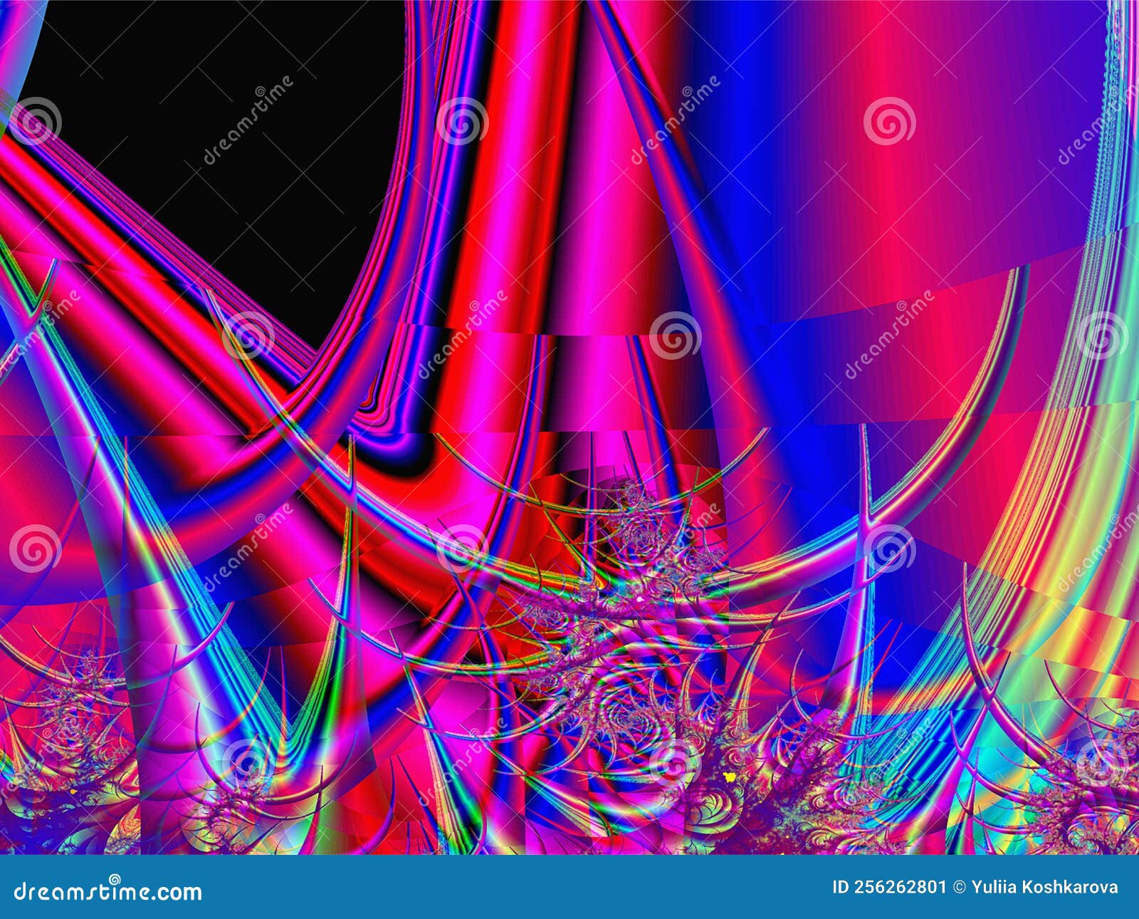 Abstract Bright Multicolor Linear Pattern, Color Graphics, Background ...