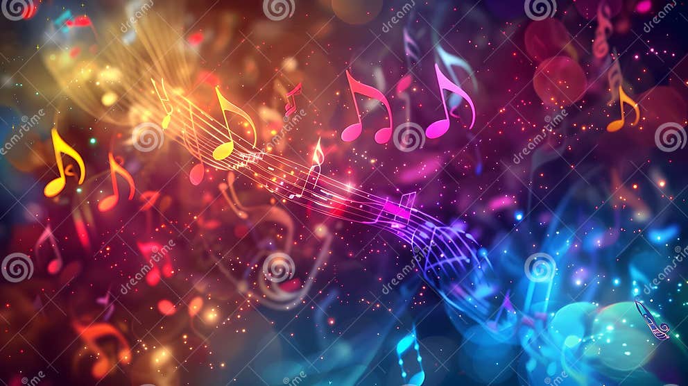 Abstract Bright Musical Background Stock Image - Image of background ...