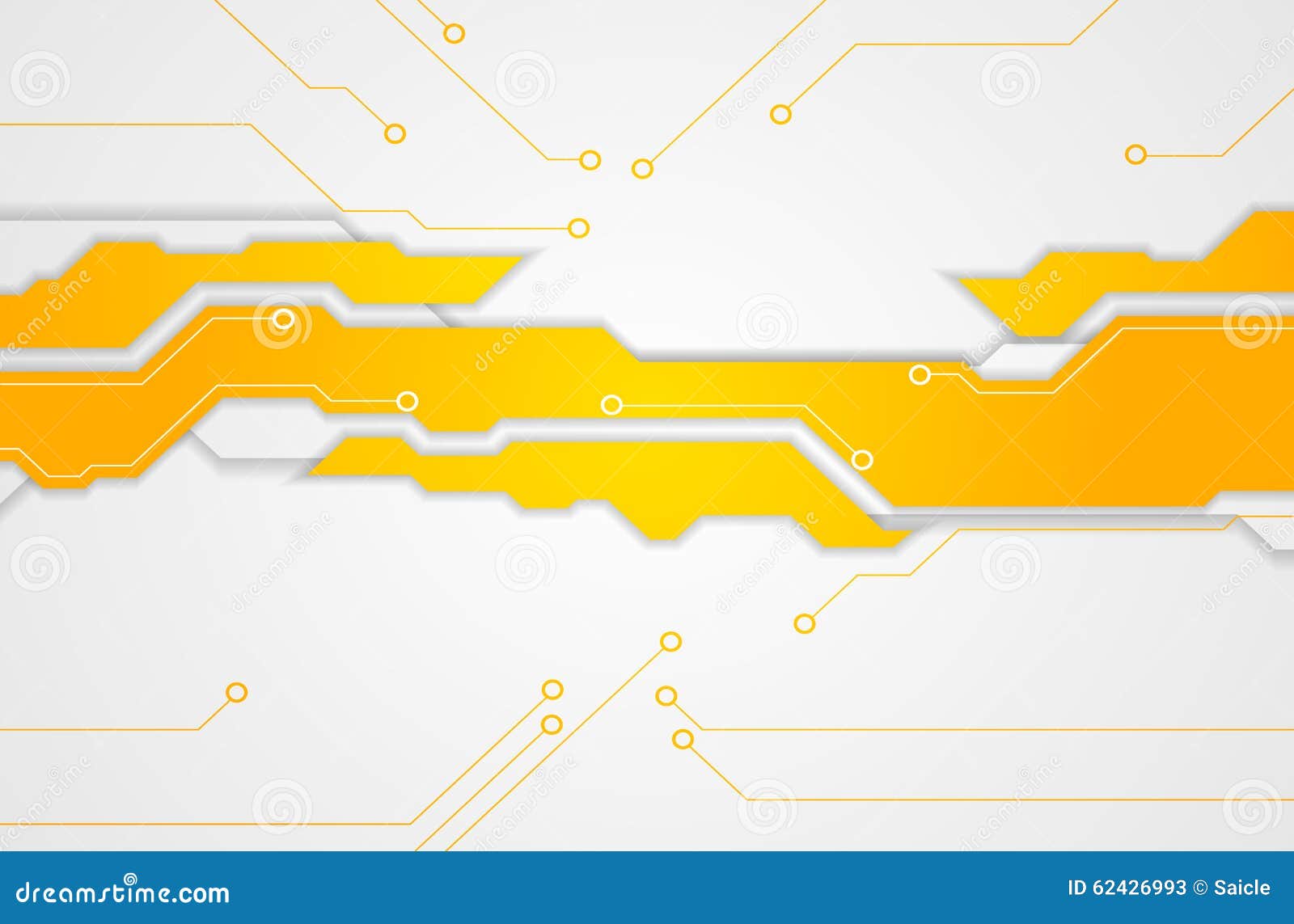 Abstract Bright Orange Technology Background Stock Vector ...