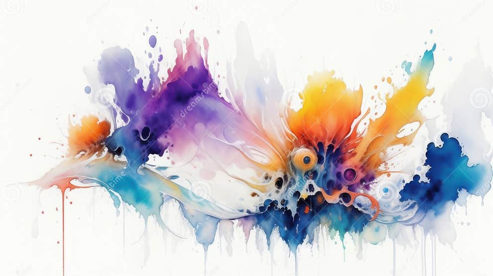 Abstract Bright Paint Splash Background. Paint Explosion Stock Photo ...
