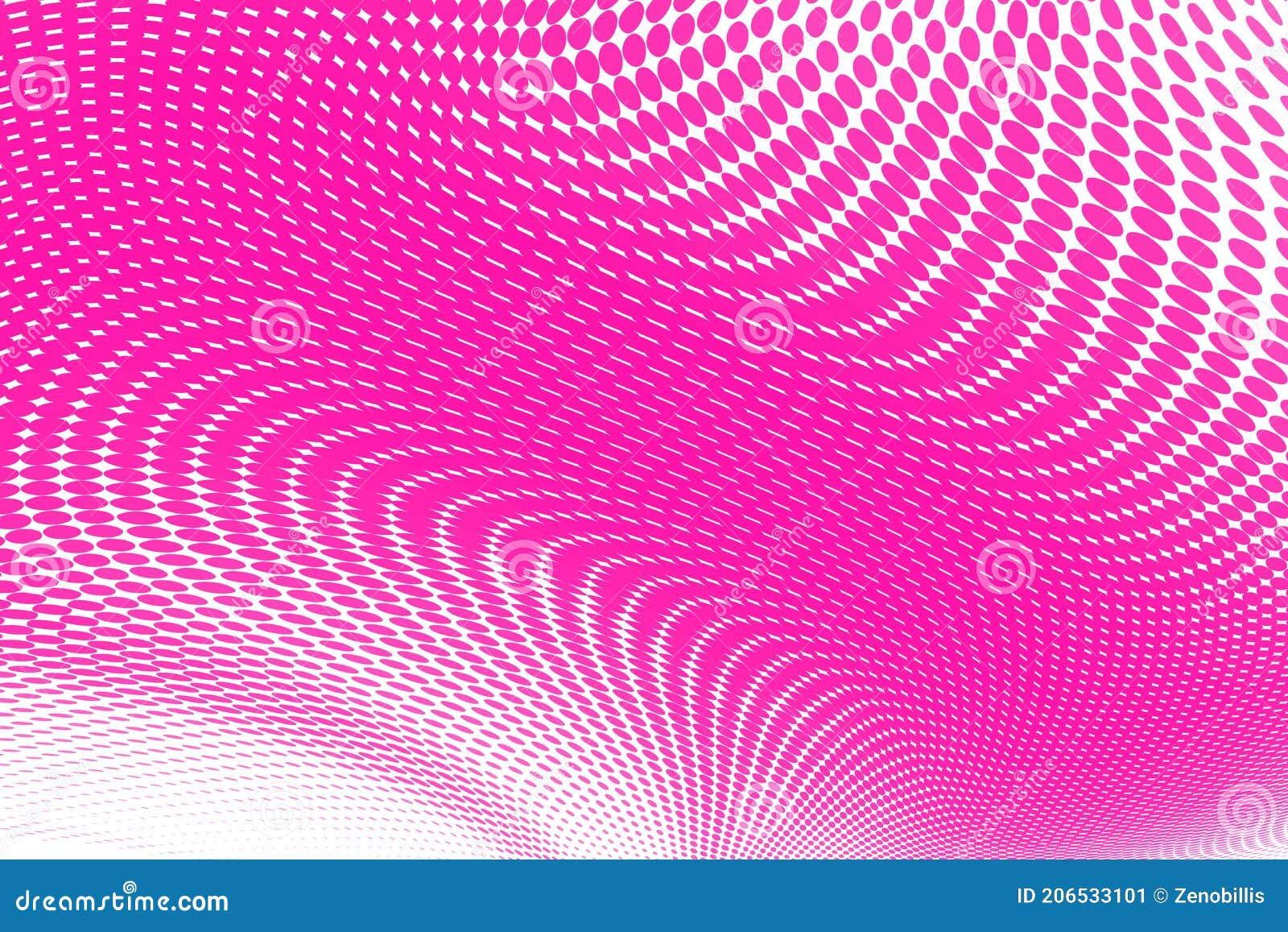 Abstract Bright Pink Halftone Pattern. Half Tone Panoramic Vector ...
