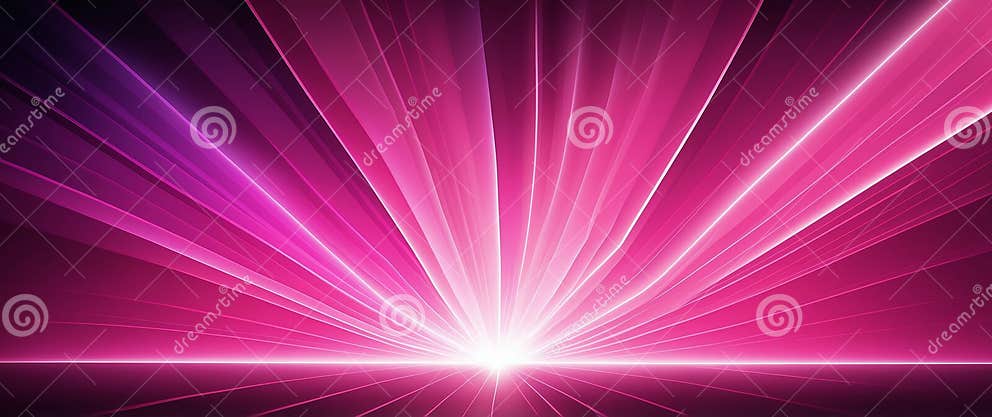 Abstract Bright Pink Rays of Light Beams Spectrum Banner Ai Generated ...