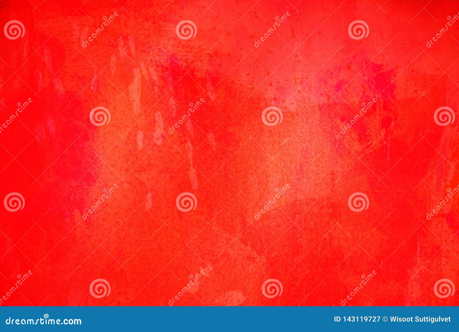 The Abstract Bright Red Surface Has a Brush Painted on the Background ...