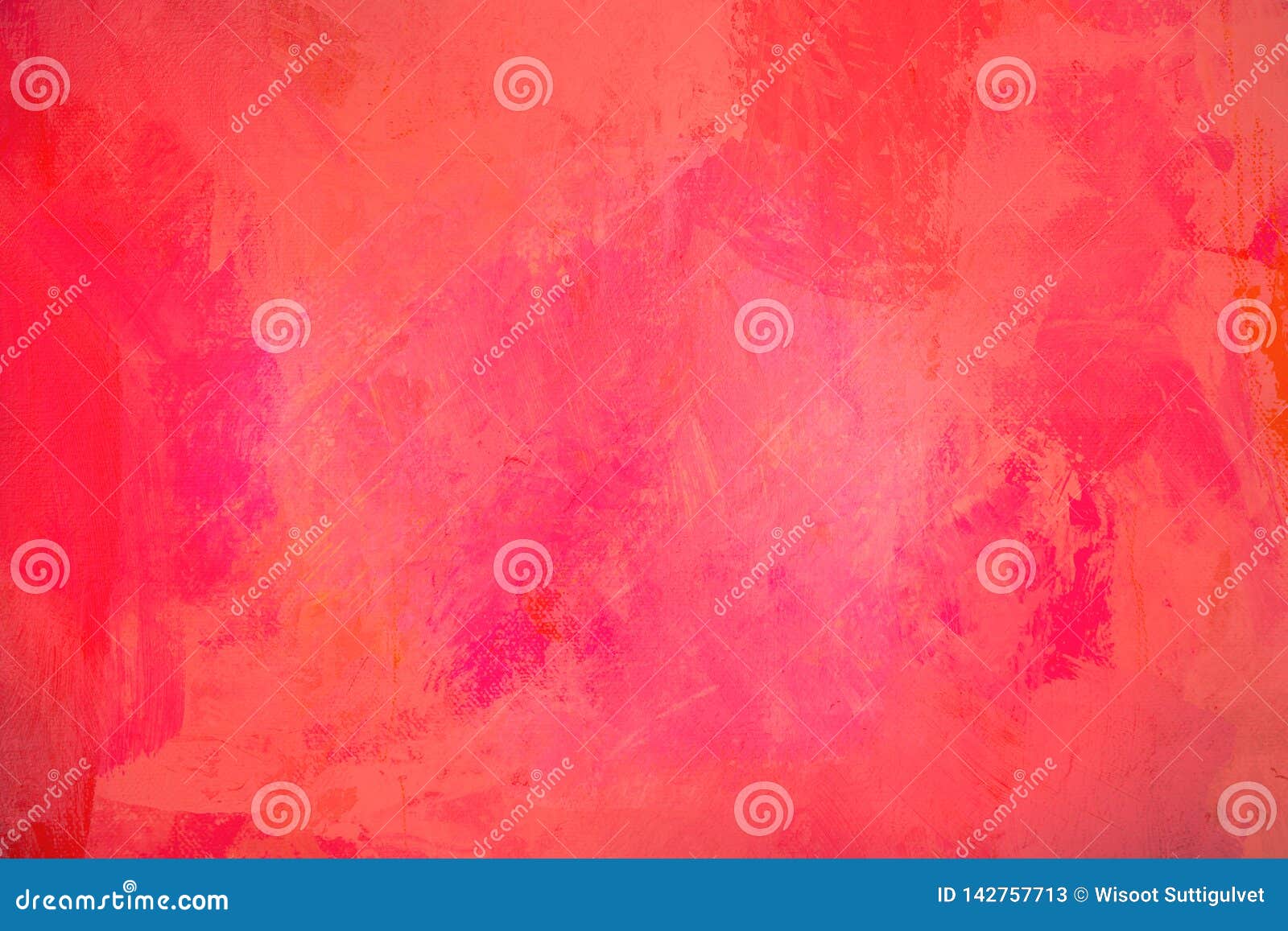 The Abstract Bright Red Surface Has a Brush Painted on the Background ...