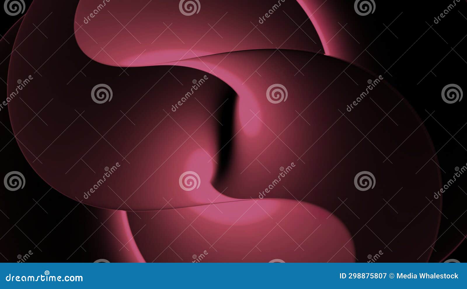 Abstract Bright Round 3d Complex Shape in Rotating Motion. Design ...