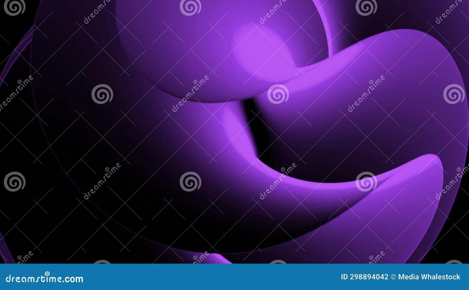 Abstract Bright Round 3d Complex Shape in Rotating Motion. Design ...