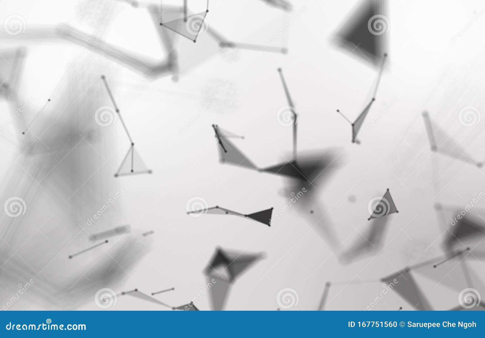 Abstract Bright Simple Tech Background. Connection Structure. Polygonal ...