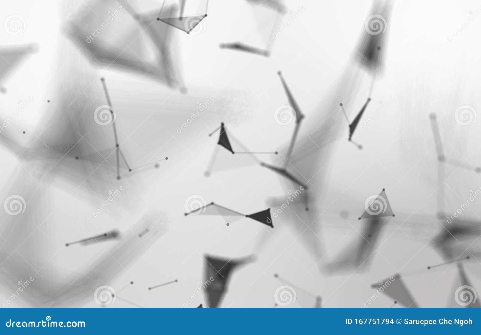 Abstract Bright Simple Tech Background. Connection Structure. Polygonal ...
