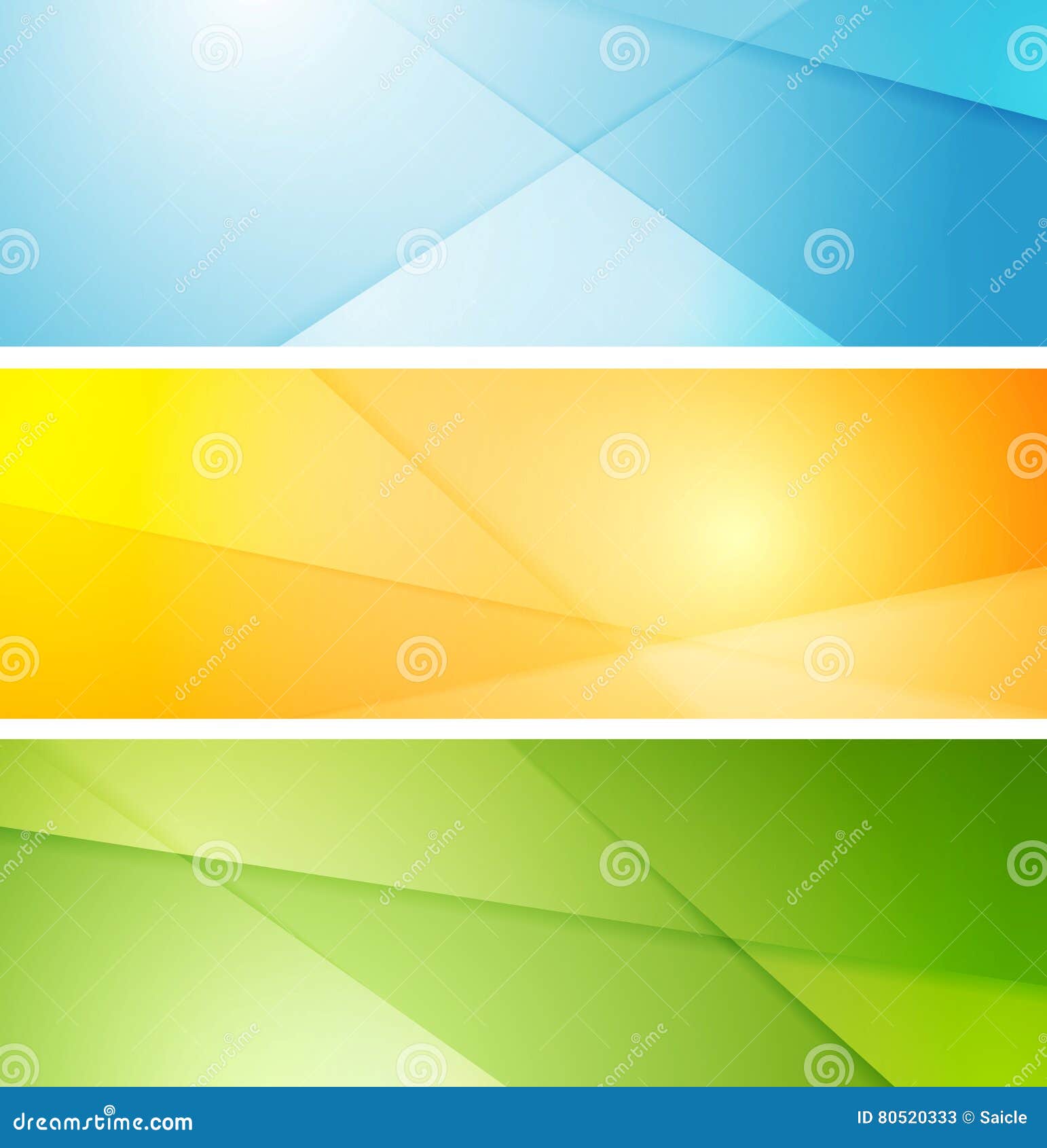 Abstract Bright Striped Banners Design Stock Vector - Illustration of ...