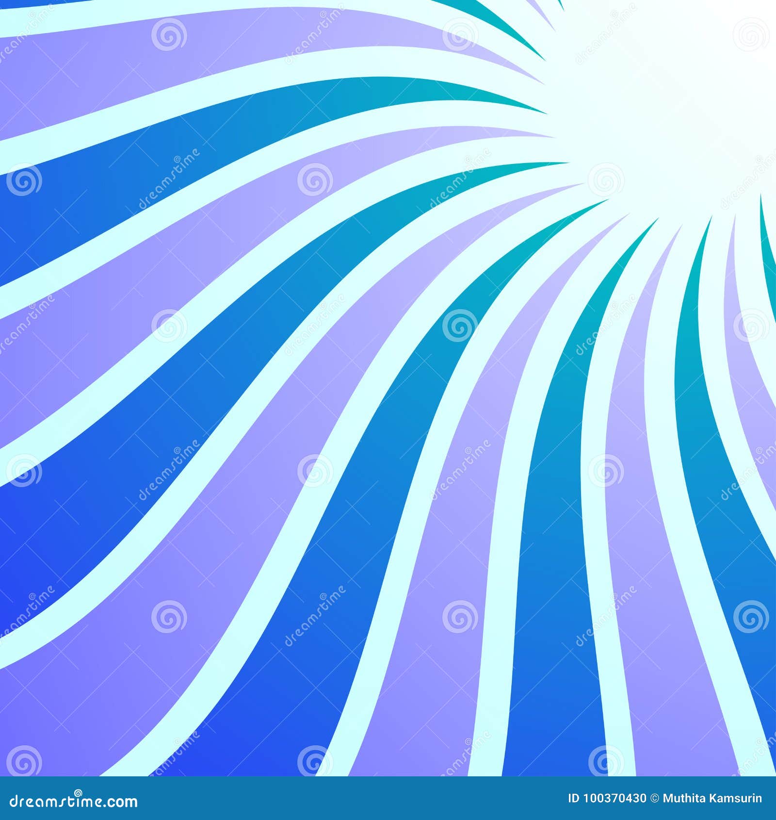 Abstract Bright Swirl Background in Blue Color with Lights Stock Vector ...