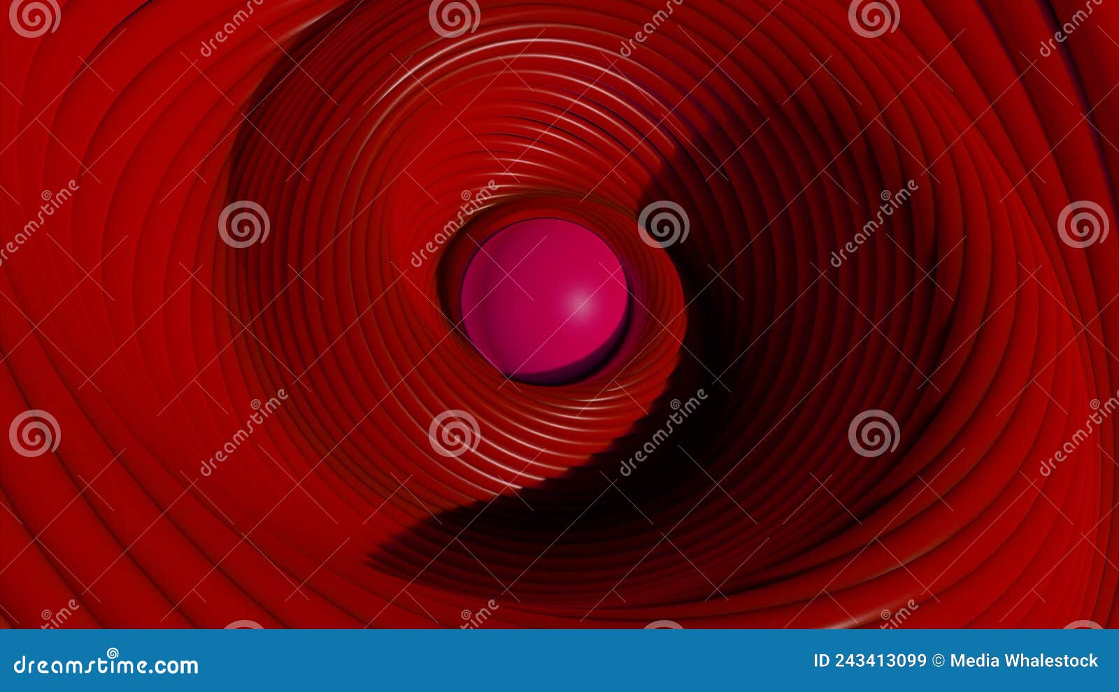 Abstract Bright Swirling Background with a Sphere in the Middle. Design ...