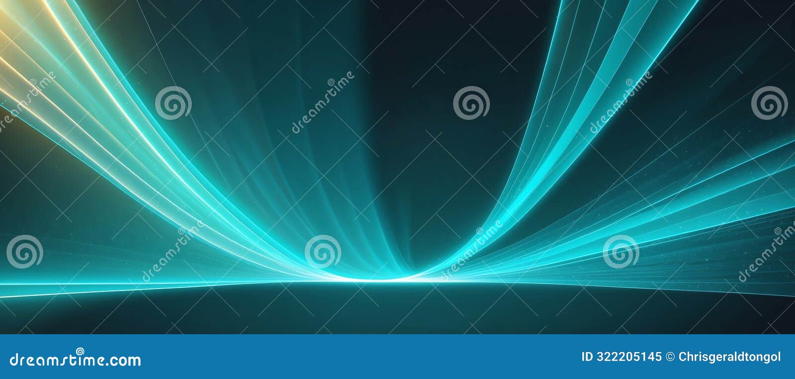 Abstract Bright Teal Rays of Light Beams Spectrum Banner Ai Generated ...