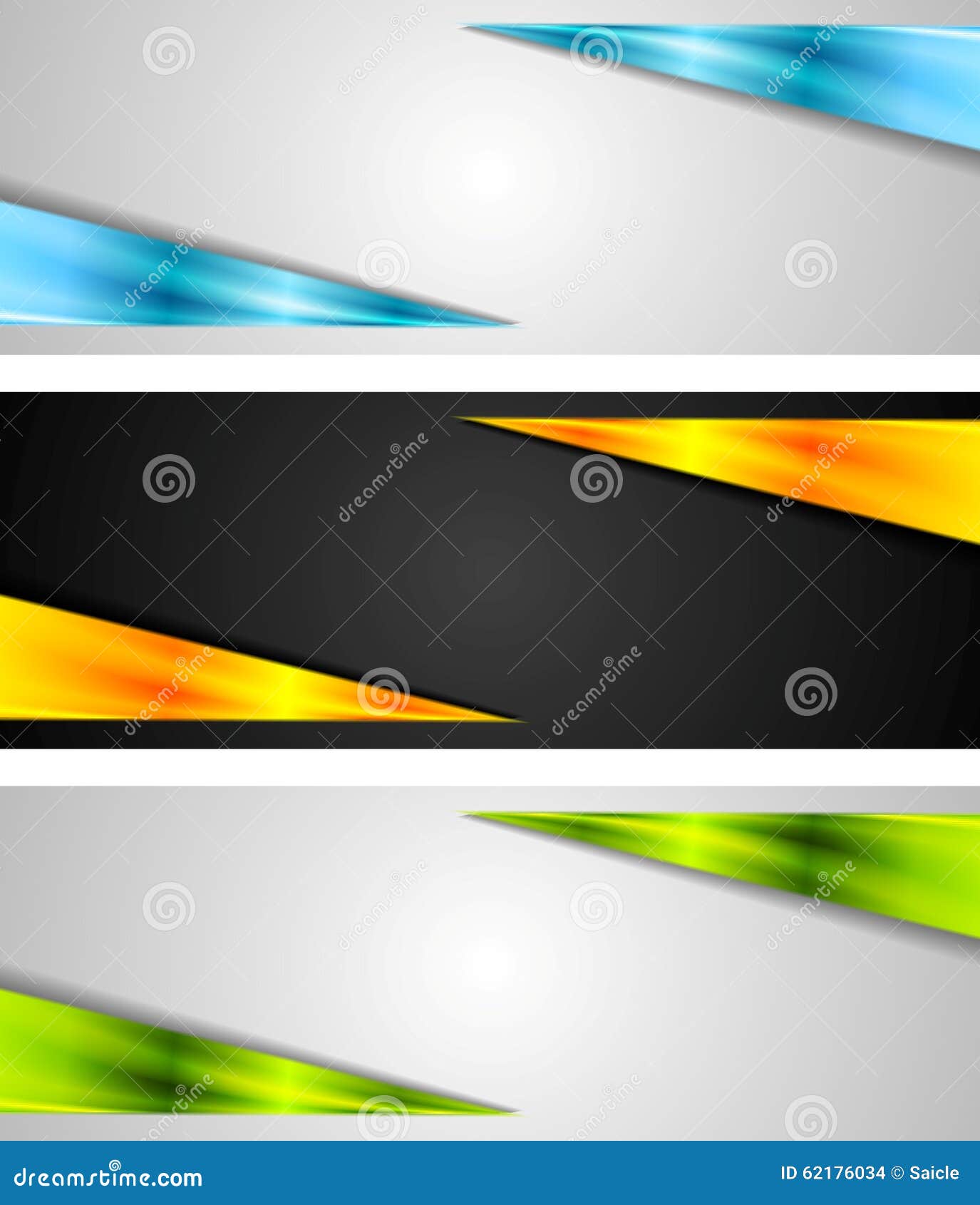 Abstract Bright Tech Banners Stock Vector - Illustration of creative ...